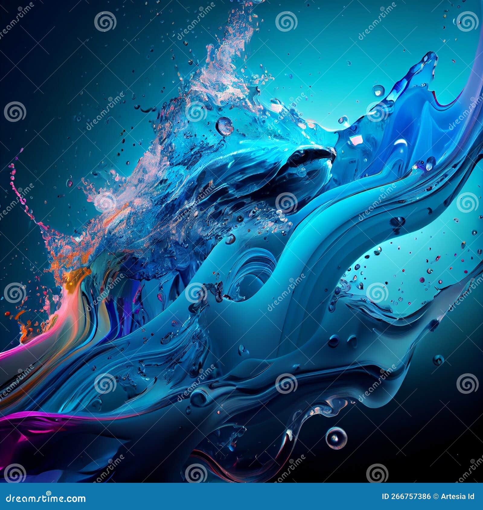 Water Splash Abstract Wallpaper Stock Illustration - Illustration of ...