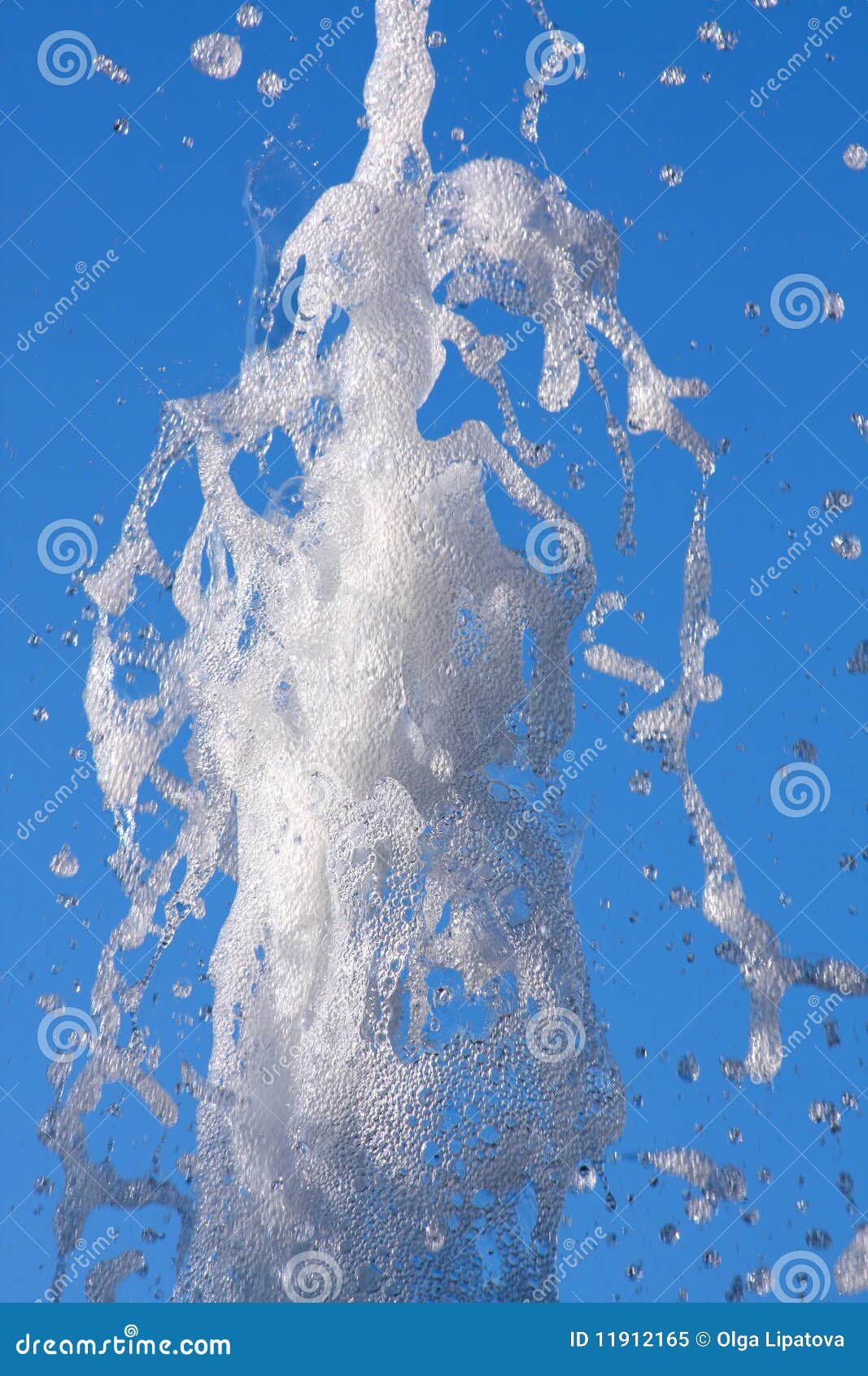 Water Splash Against Blue Sky Stock Image - Image of pattern, cold ...