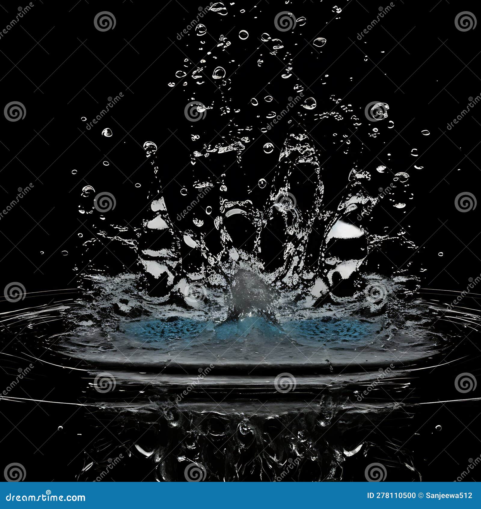 Water splash in water stock illustration. Illustration of purity ...