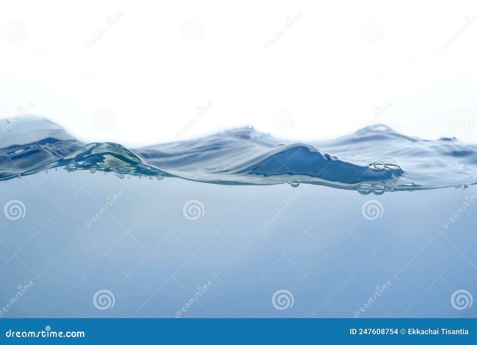 Water Splash, Aqua Flowing in Waves and Creating Bubbles, Drops on the ...