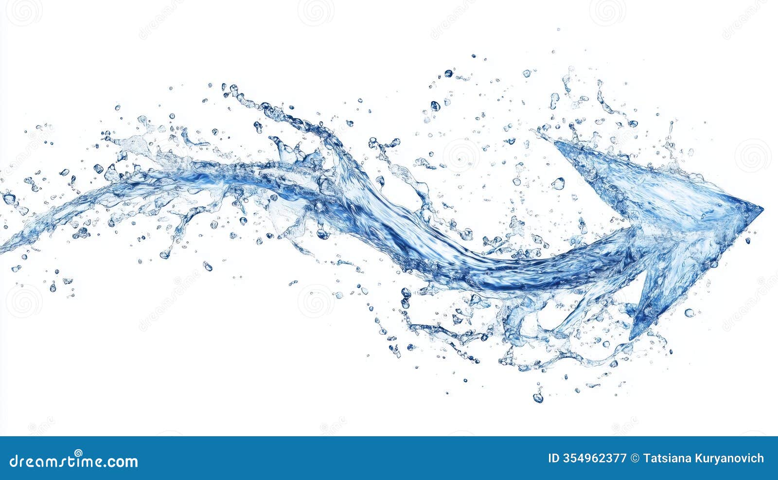 Water Splash Arrow Design, Dynamic Movement, Fluidity Stock Image ...