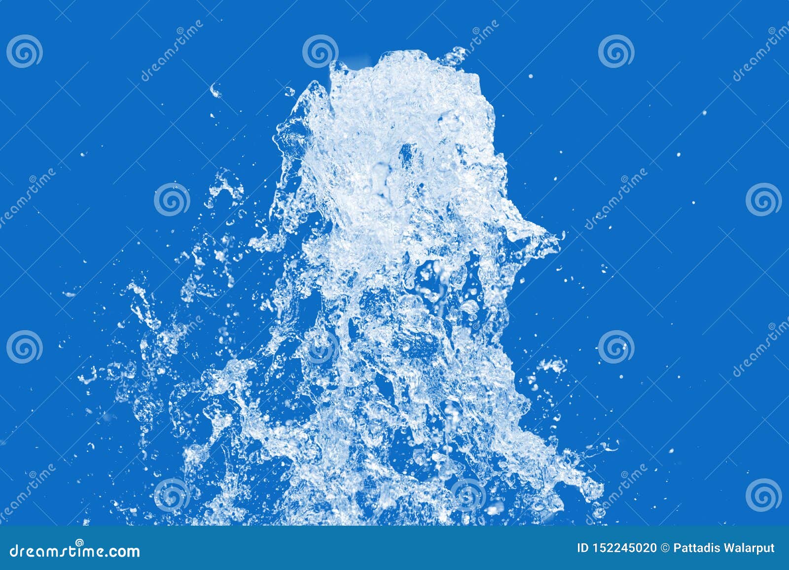 Water Splash on Blue Background Stock Photo - Image of color, mineral ...