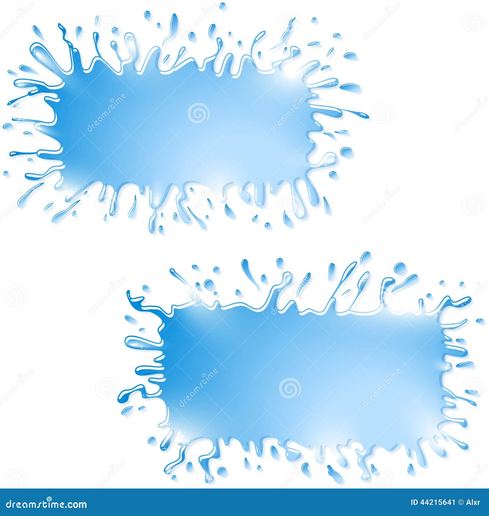 Water Splash Banner Set stock vector. Illustration of symbol - 44215641
