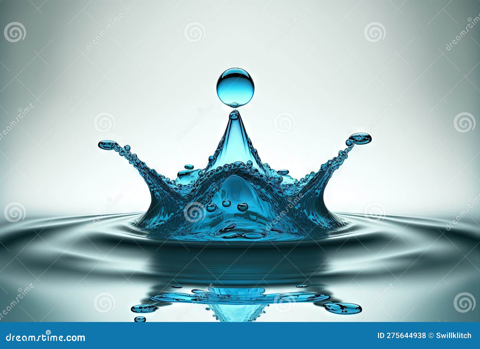 Water Splash with Beautiful Drops Flying Away. Liquid Motion Background ...