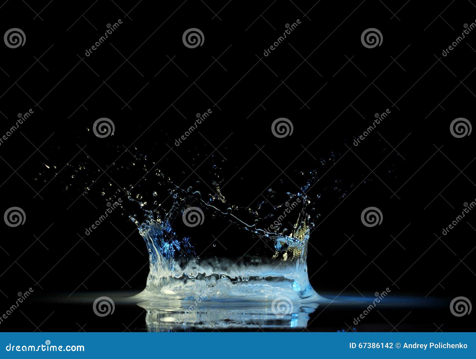 Water splash in black stock photo. Image of liquid, falling - 67386142