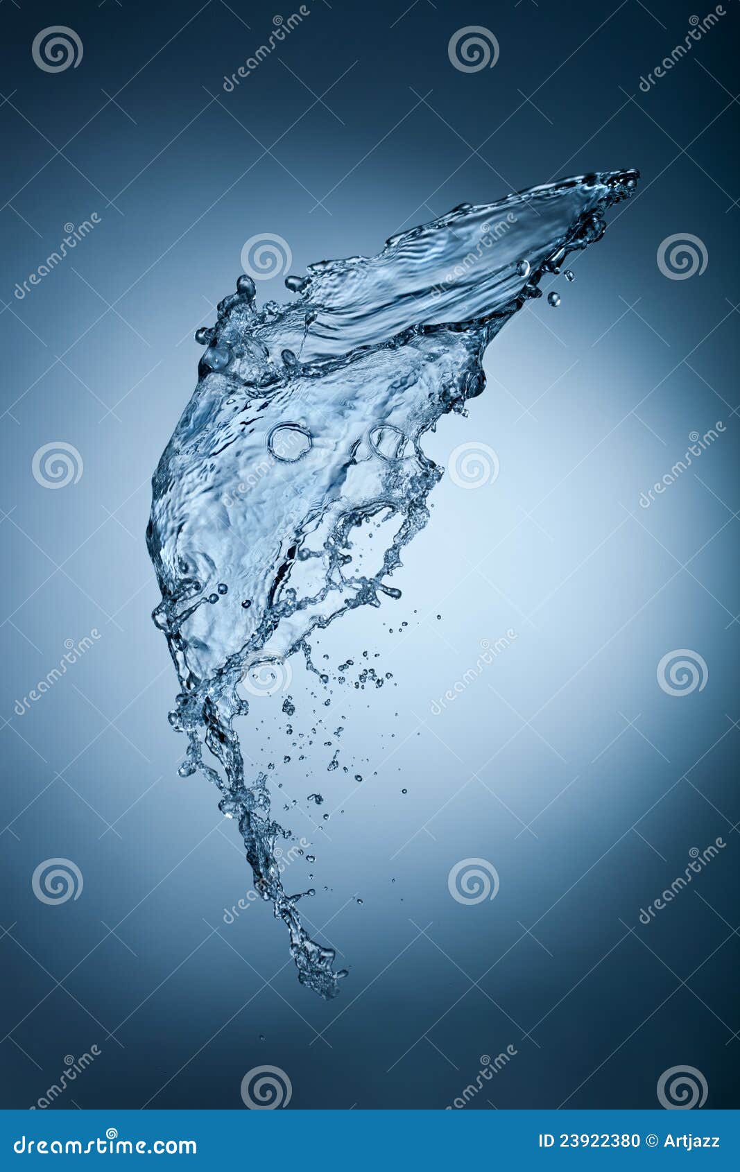 Water splash on blue stock photo. Image of drink, health - 23922380