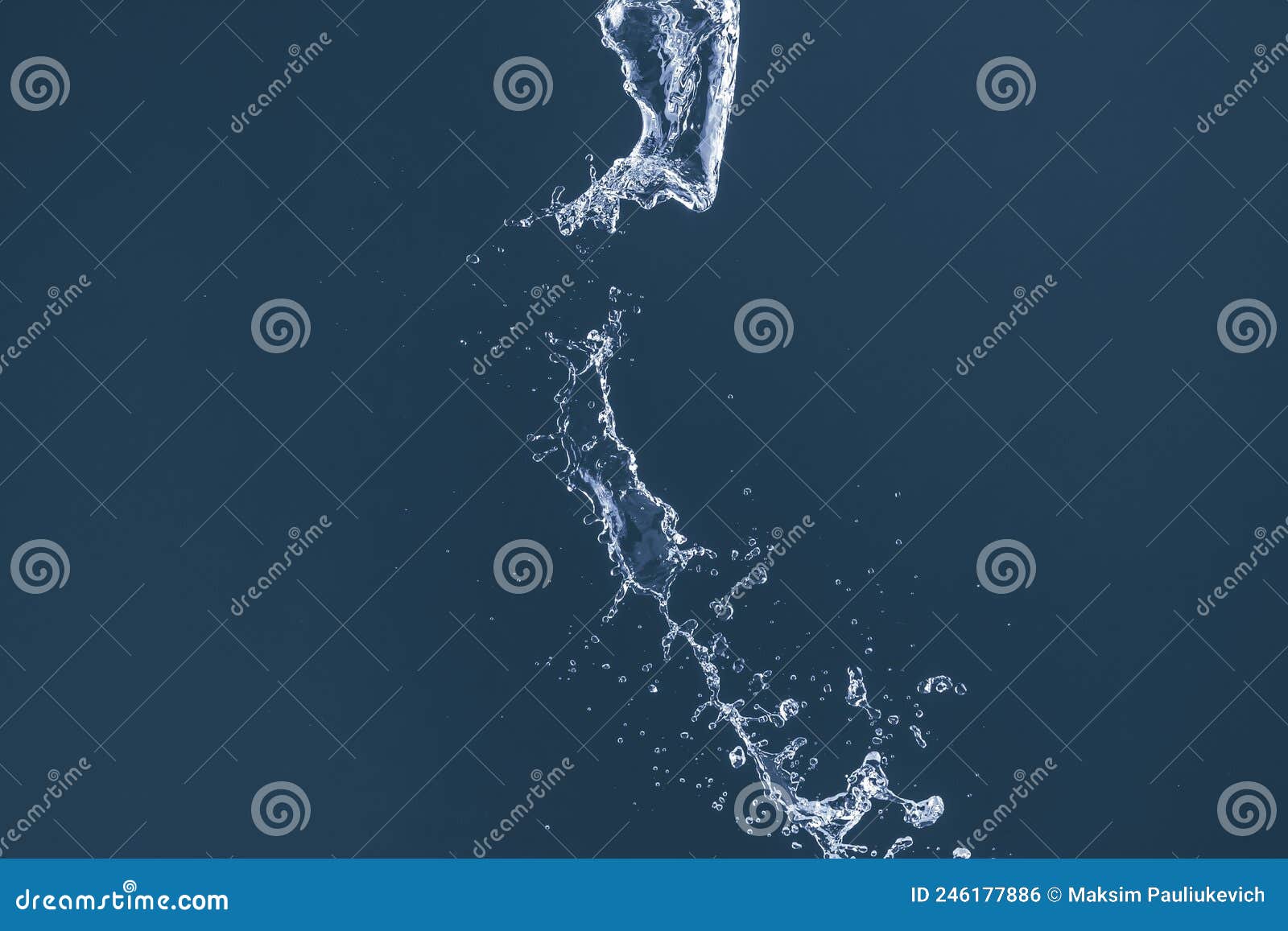 Water Splash on a Blue Background. Stock Photo - Image of fresh, beauty ...
