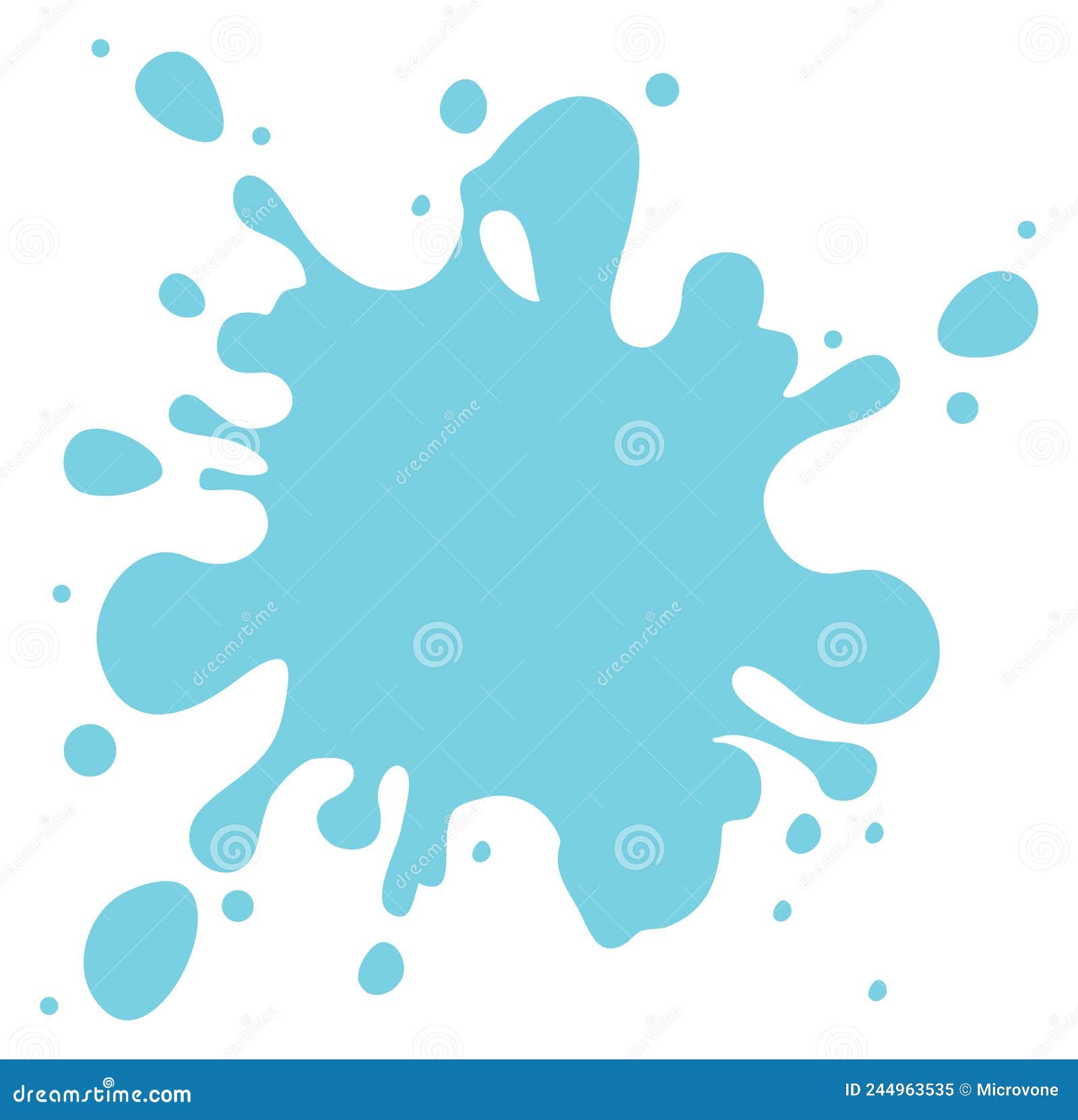 Water Splash. Blue Paint Blob Stock Illustration - Illustration of ...
