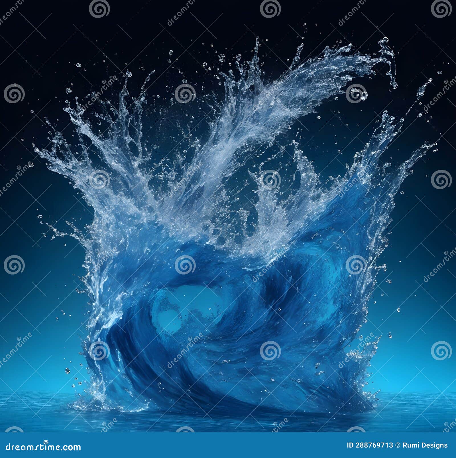 Water Splash blue shade stock image. Image of screenshot - 288769713