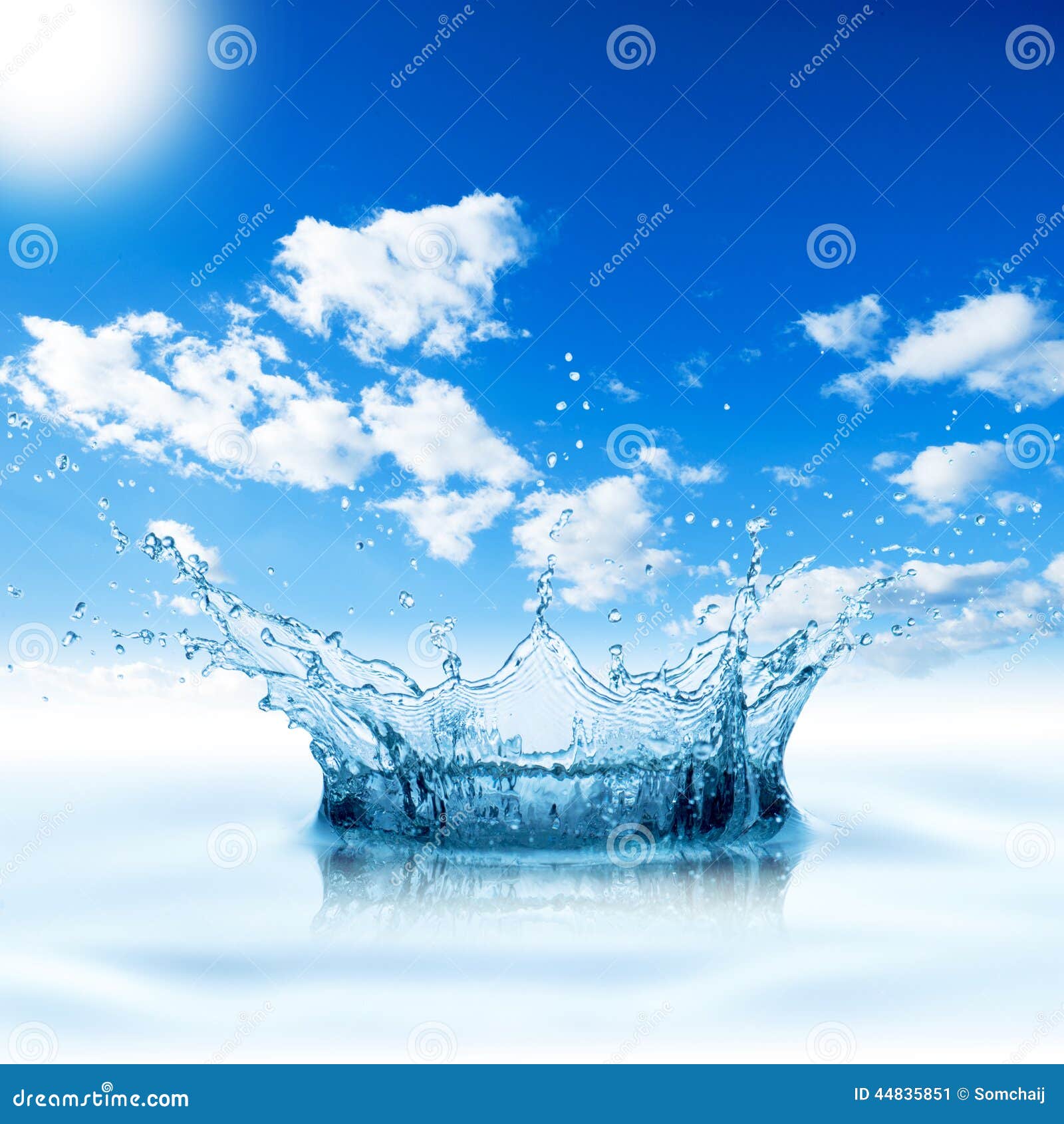Water splash blue sky stock image. Image of drop, cold - 44835851