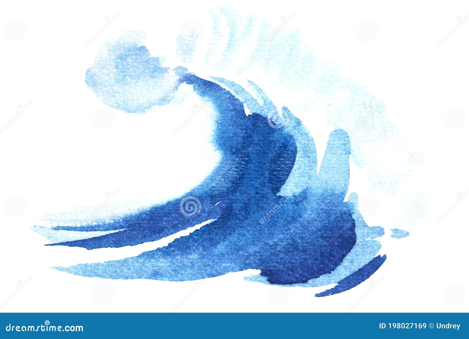 Water Splash Blue Wave Wavy Symbol Watecolor Stock Image - Image of ...