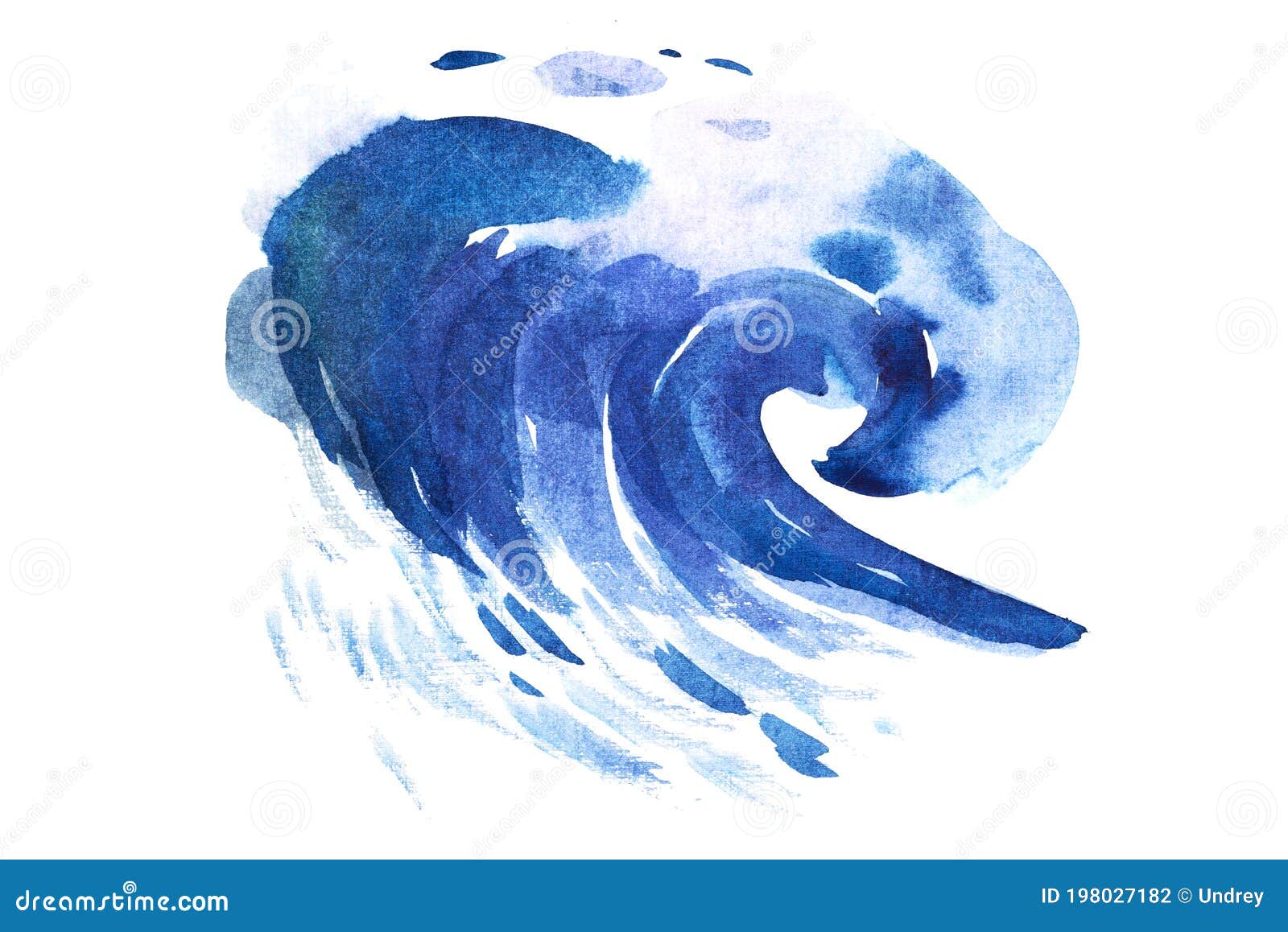 Water Splash Blue Wave Wavy Symbol Watecolor Stock Photo - Image of ...
