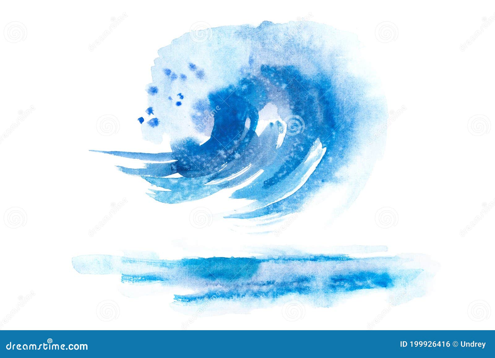 Water Splash Blue Wave Wavy Symbol Watecolor Stock Photo - Image of ...