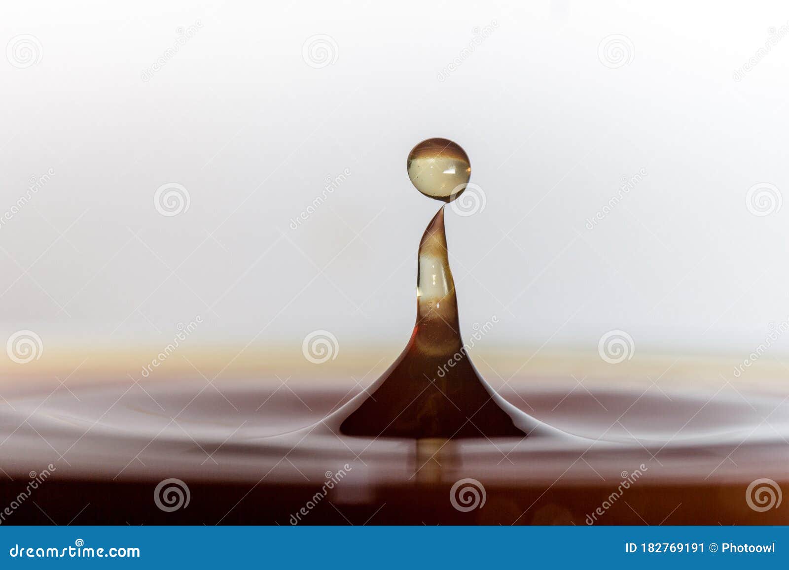 Water Splash with Brown Drop and Waves Stock Image - Image of pure ...