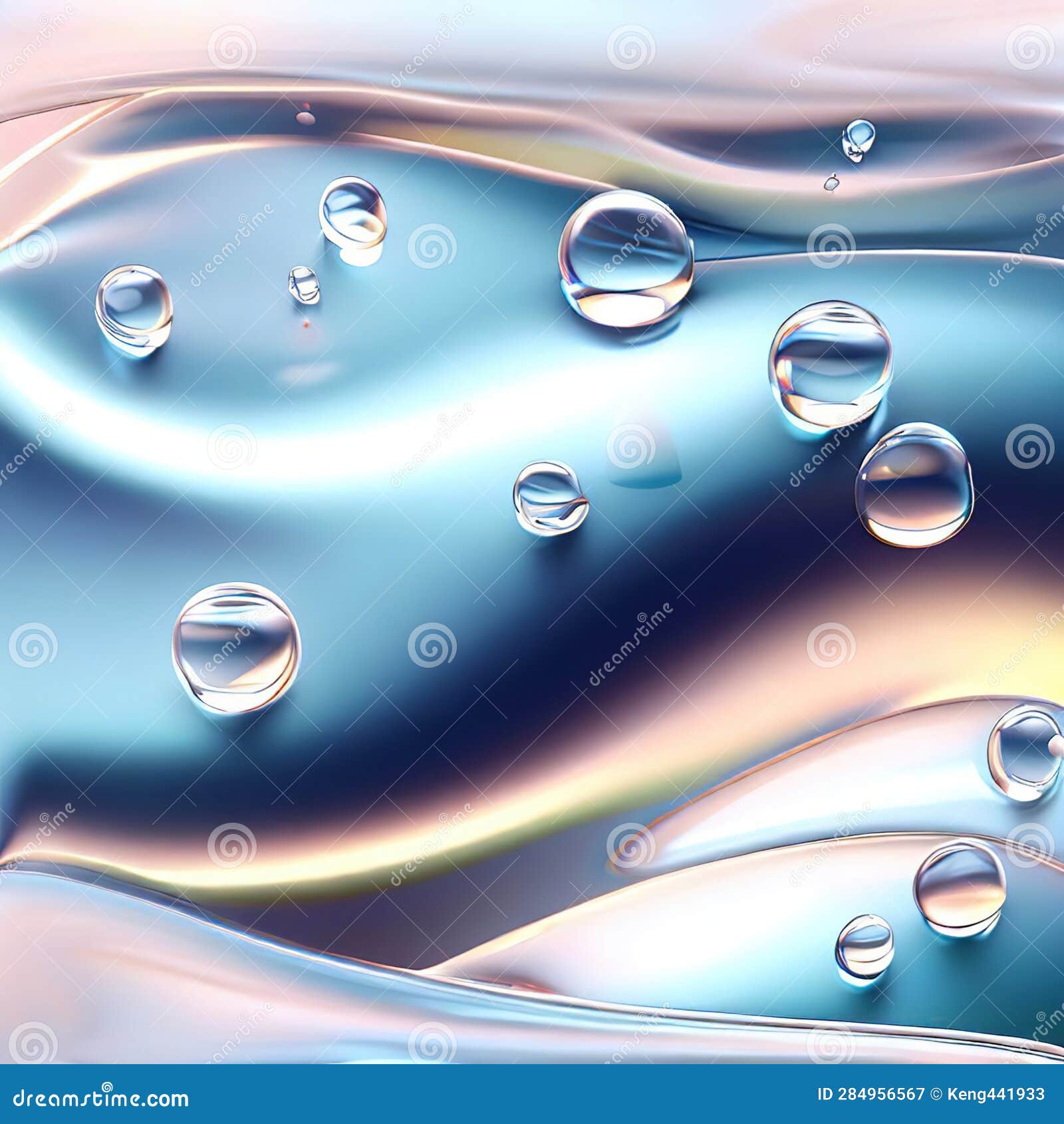 Water Splash and Bubble.Abstract Blue Circle Water Drop Ripple.ai ...