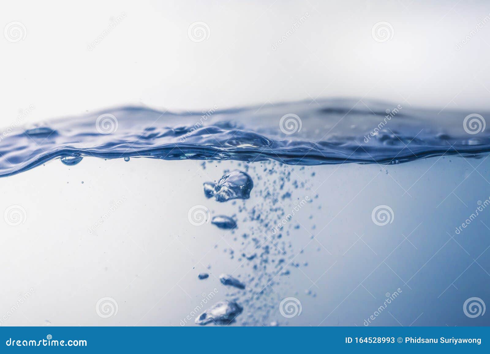 Water Splash with Bubbles of Air Stock Image - Image of color ...
