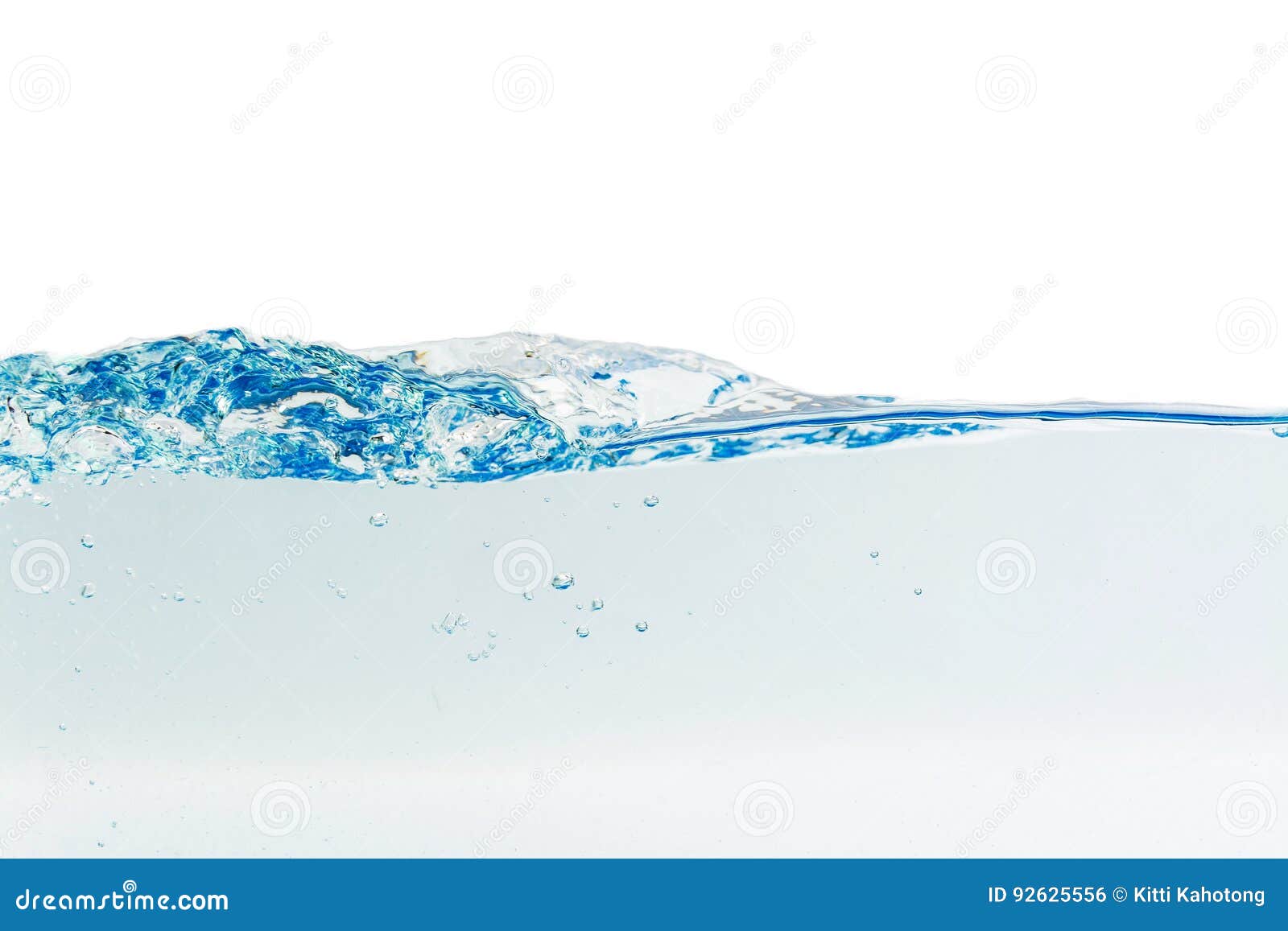 Water Splash with Bubbles of Air, Isolated on the White Background ...