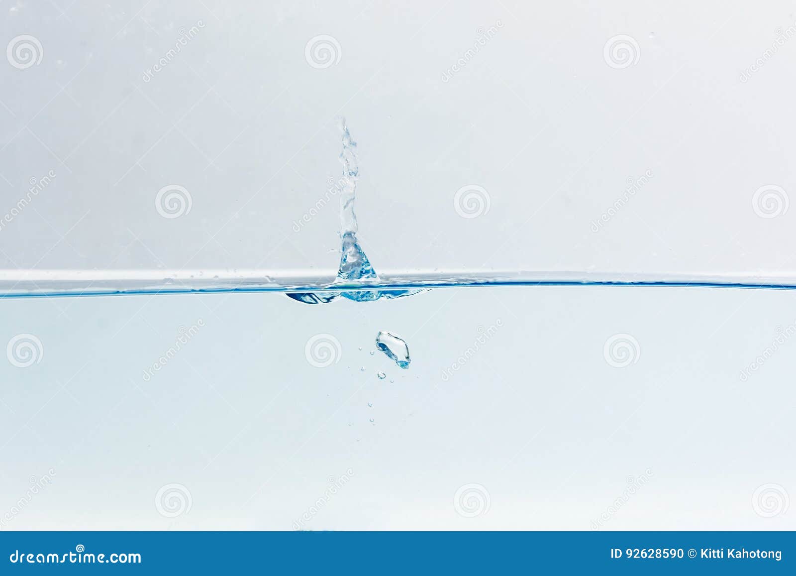 Water Splash with Bubbles of Air, Isolated on the White Background ...
