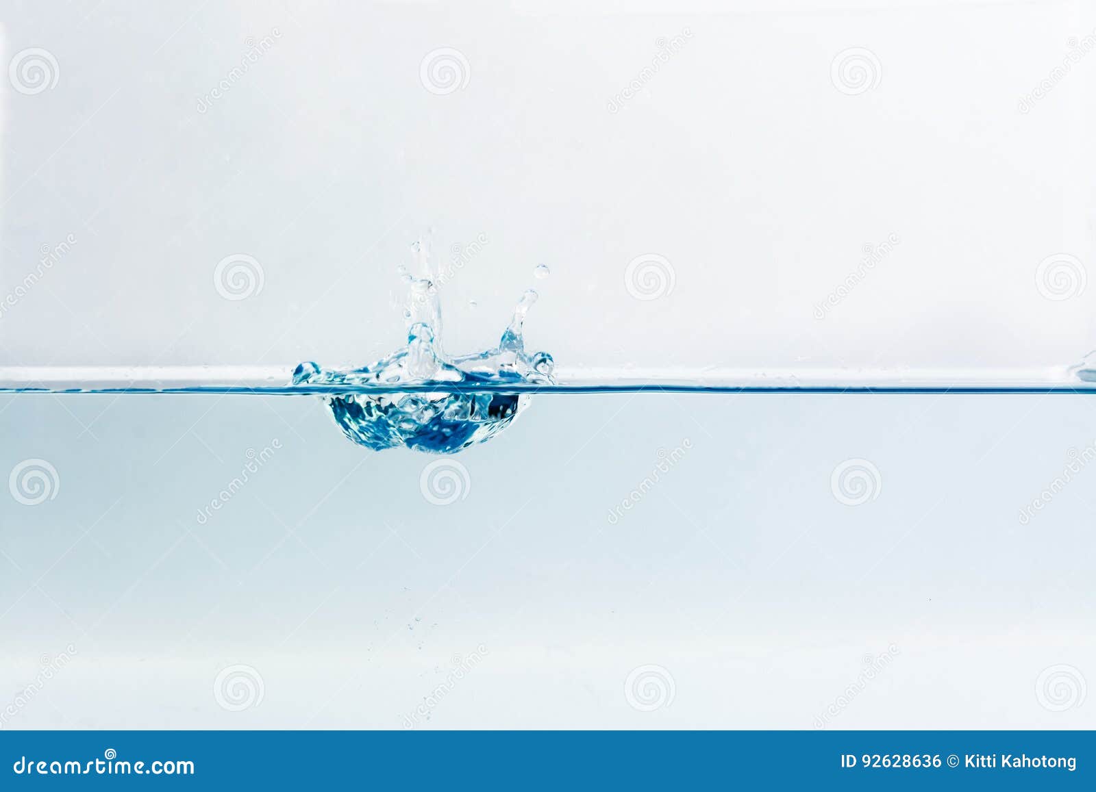 Water Splash with Bubbles of Air, Isolated on the White Background ...
