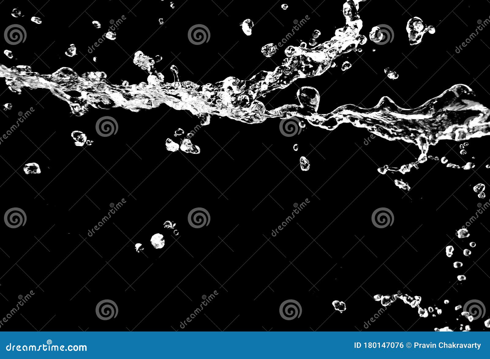 Water Splash or Bubbles. Water Textured Brush or Background. Isolated ...