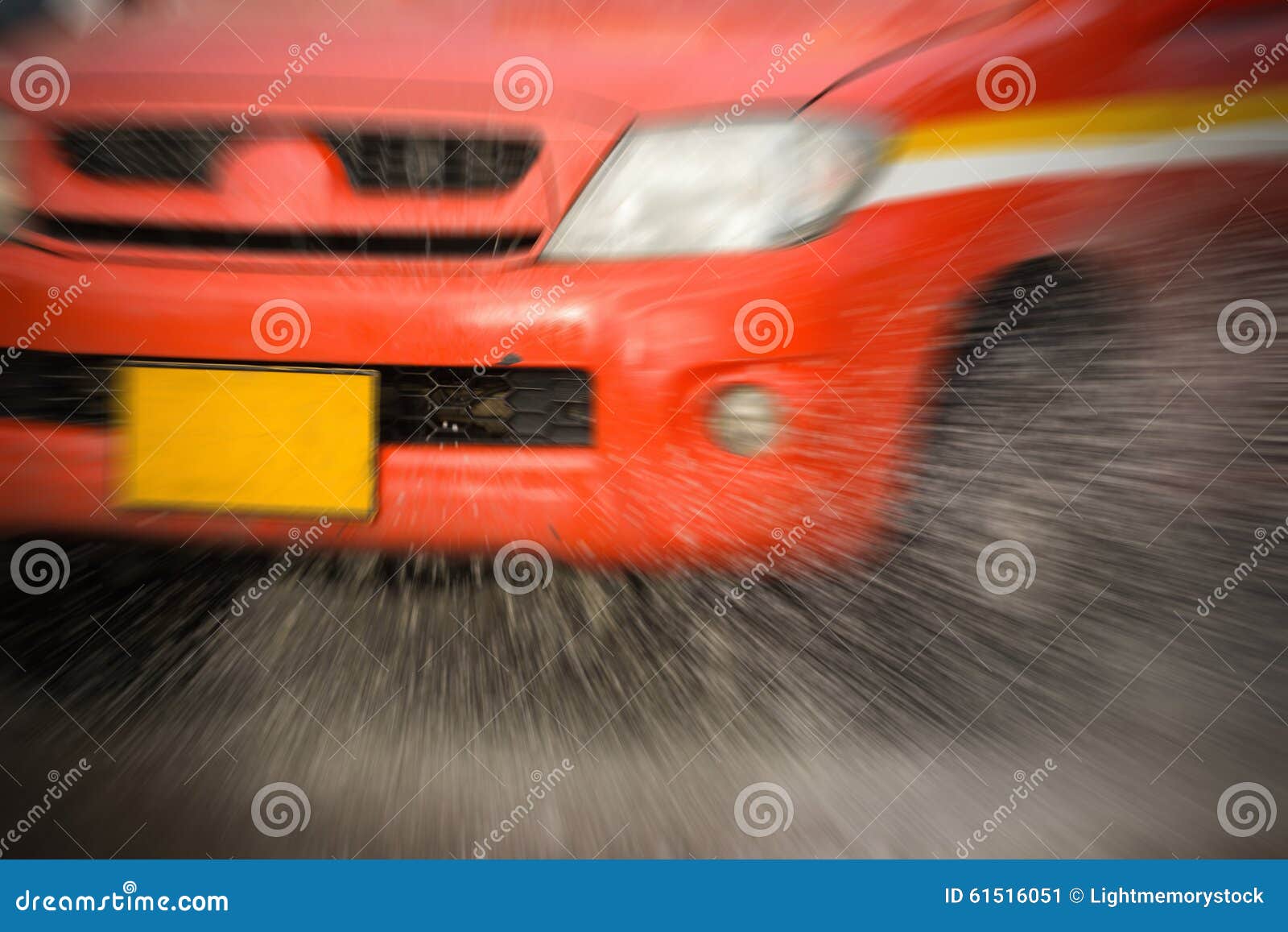 Water Splash with Car on Flooded Road after Rains Stock Image - Image ...