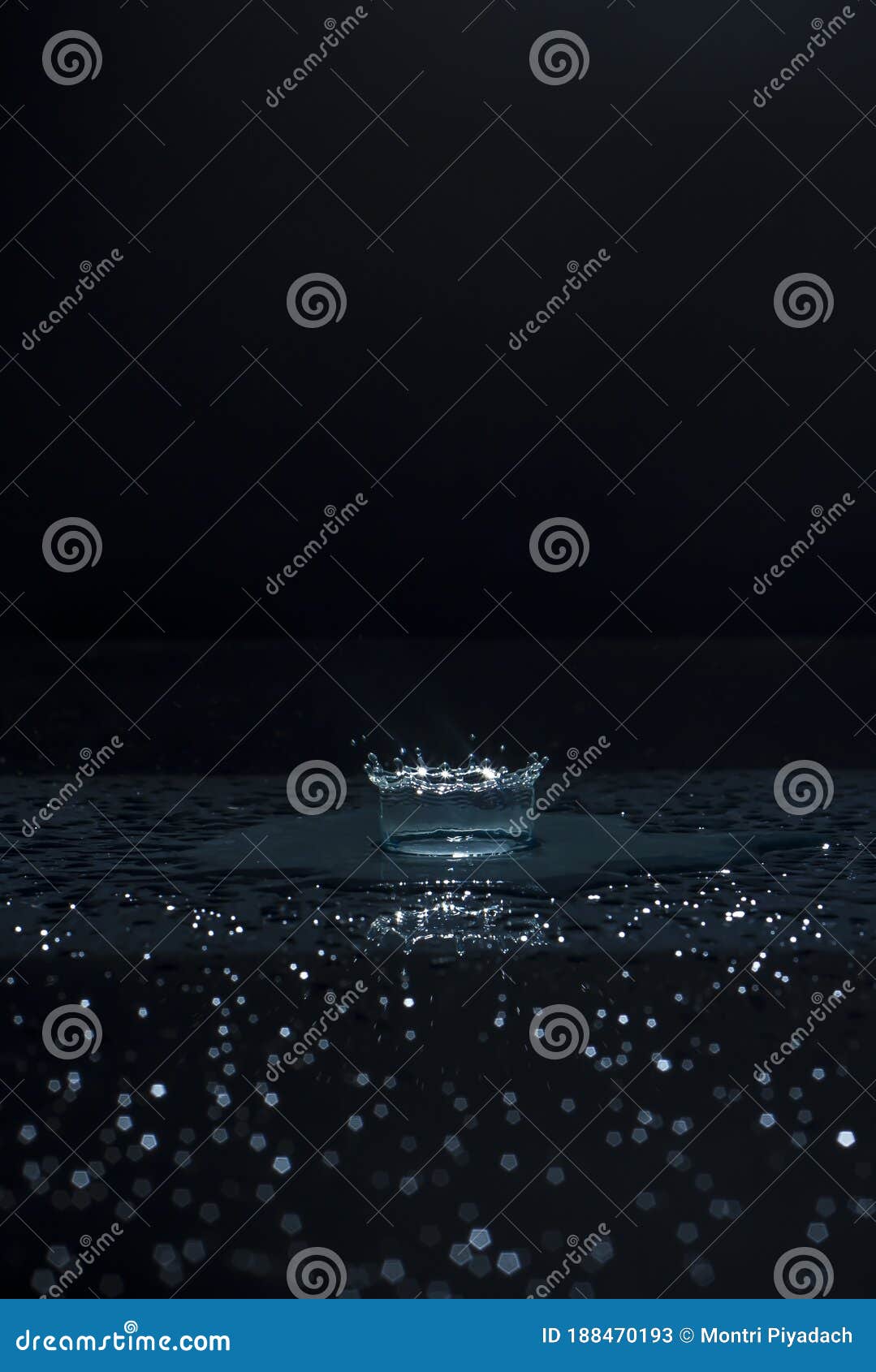 Water Splash of Water Cause the Dispersion of Water into a Cylindrical ...