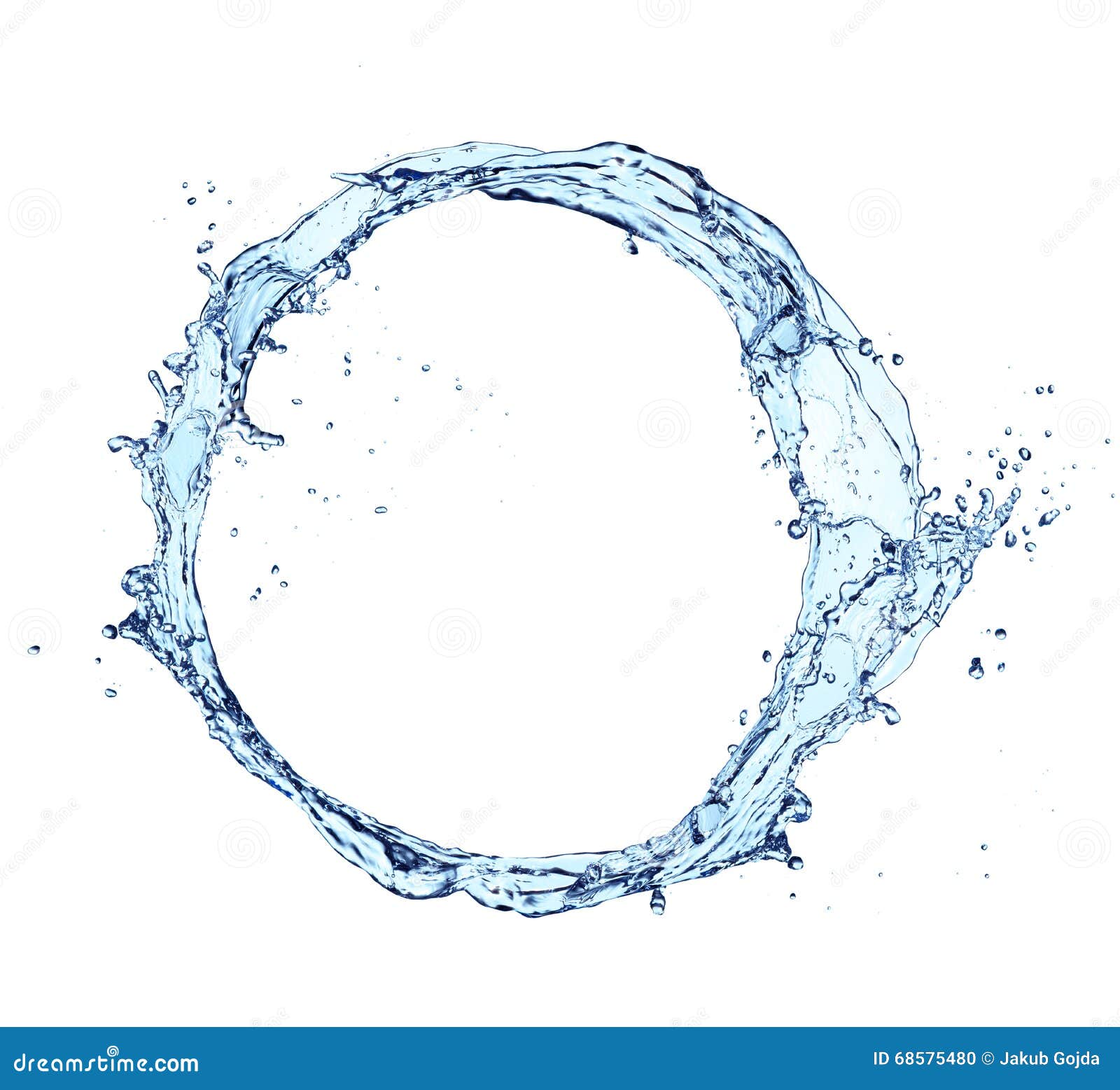Water Splash Circle Isolated on White Background Stock Photo - Image of ...