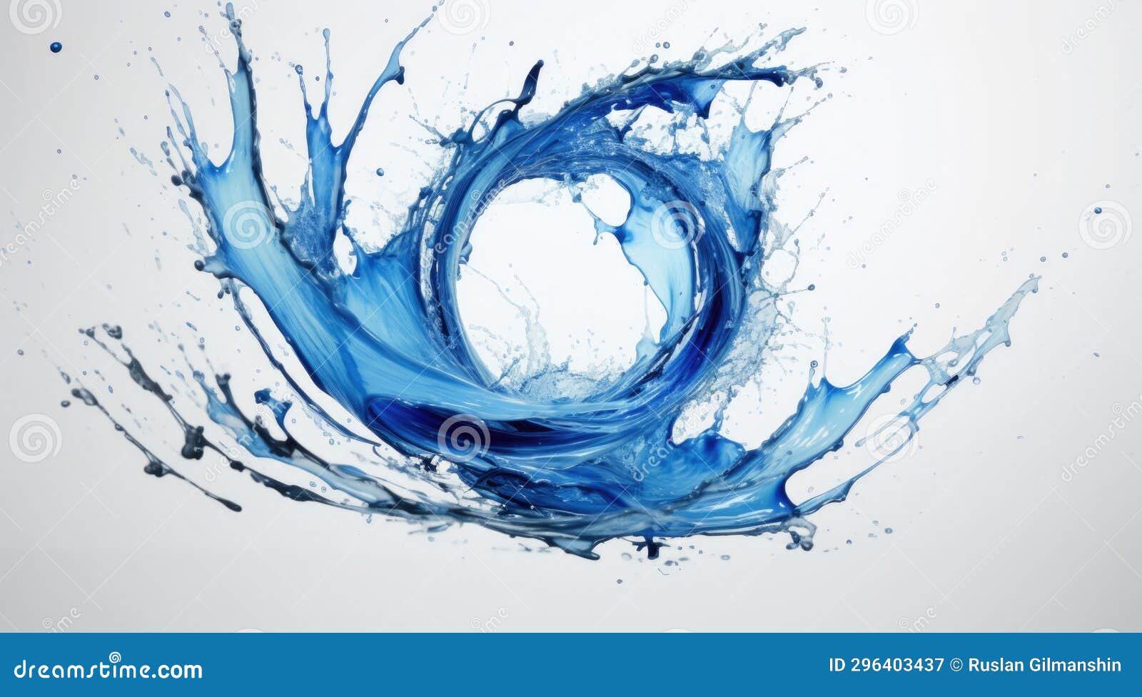 Water Splash in Circle Shape Isolated on White Background Stock Image ...