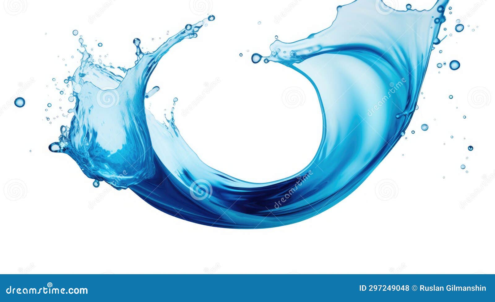 Water Splash in Circle Shape Isolated on White Background Stock Photo ...