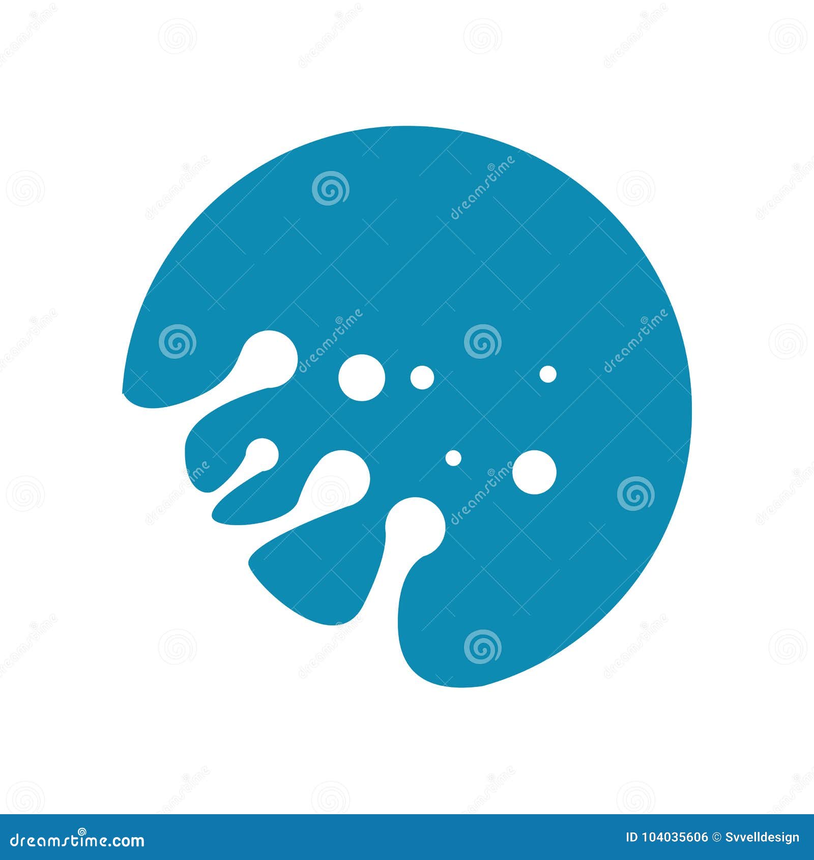 Water Splash Circle Symbol stock vector. Illustration of element ...