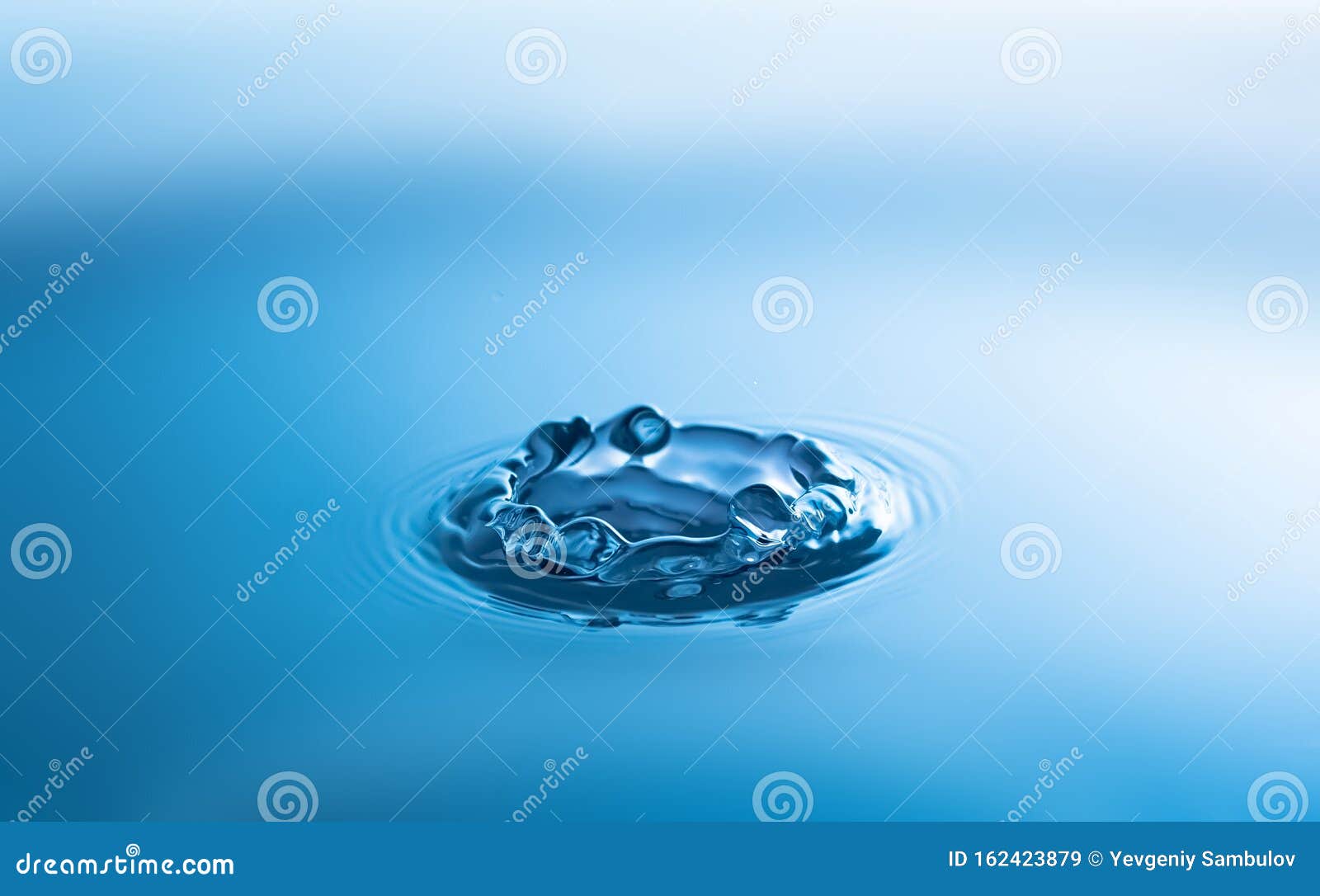 Water Splash Close-up. Crown of Blue Water. Water Drop Stock Image ...