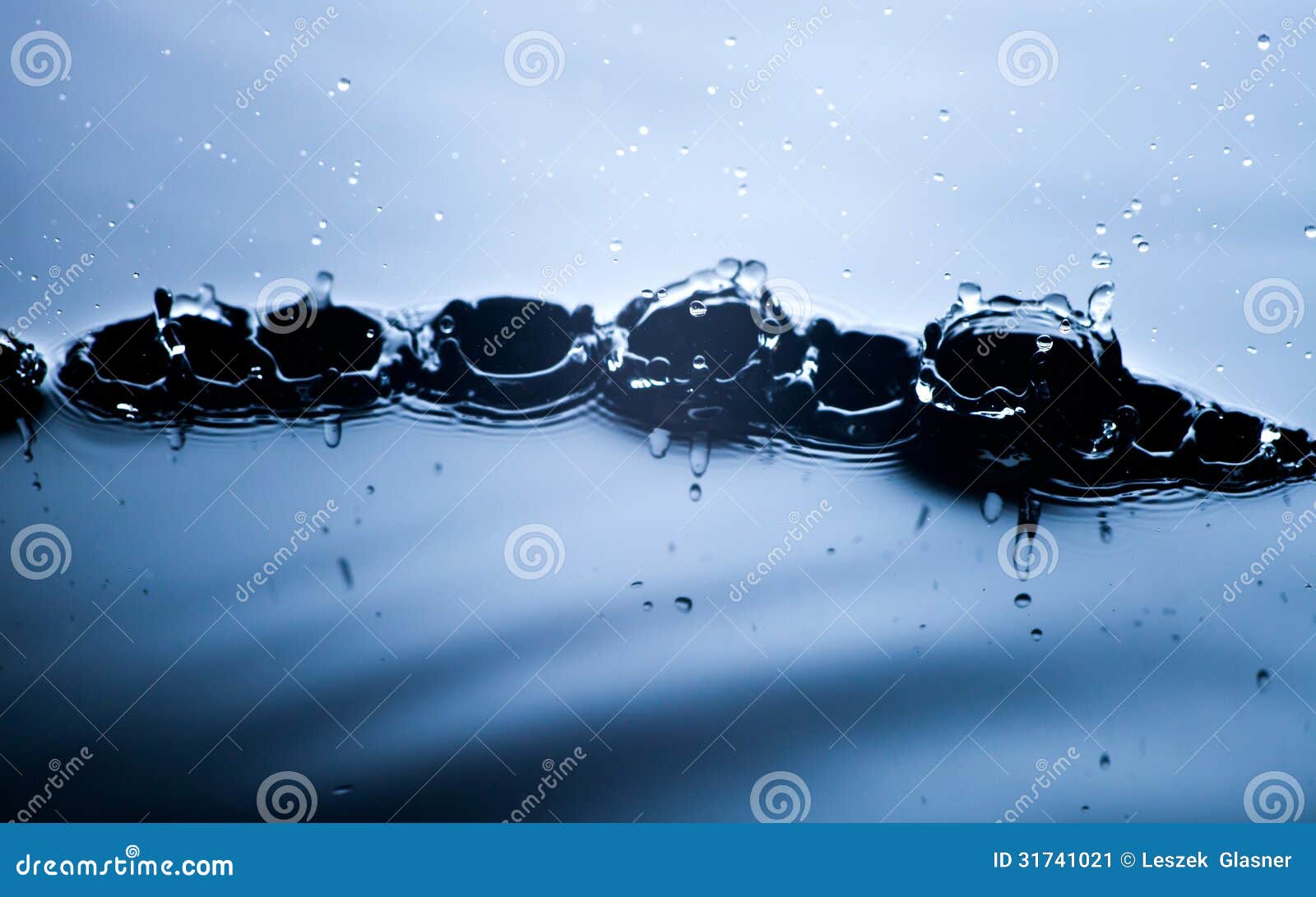 Water Splash Close Up with Drops, Fresh Liquid Stock Image - Image of ...