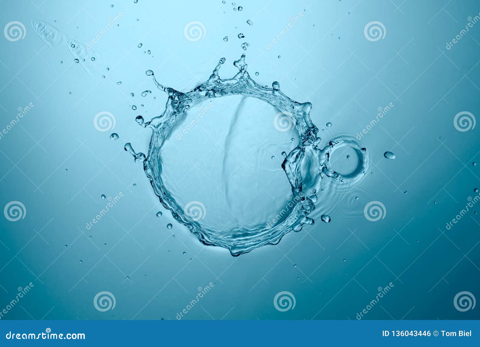 Top View Water Splash stock photo. Image of macro, flat - 136043446