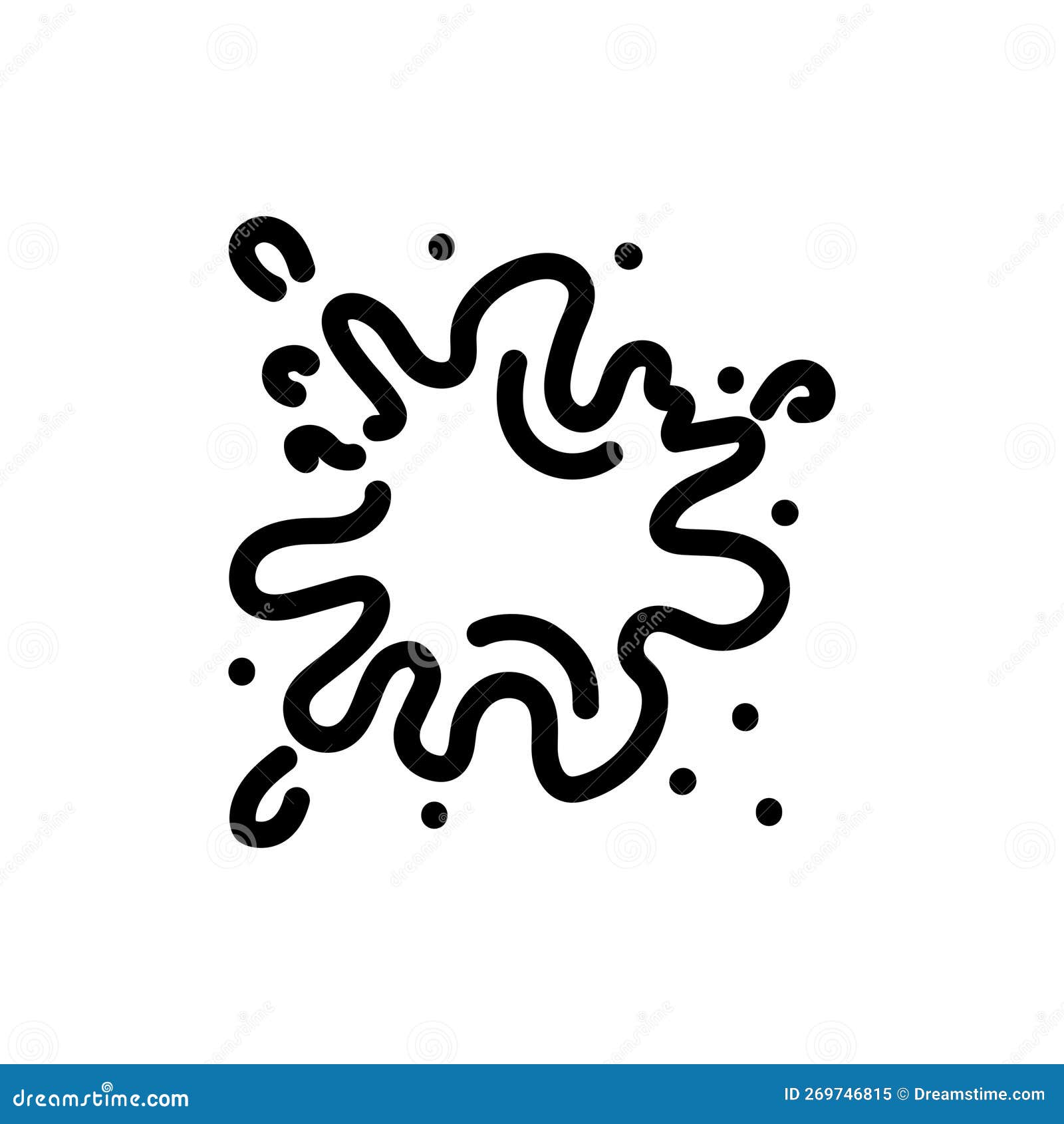 Water Splash Color Line Icon. Liquid Flow Stock Vector - Illustration ...