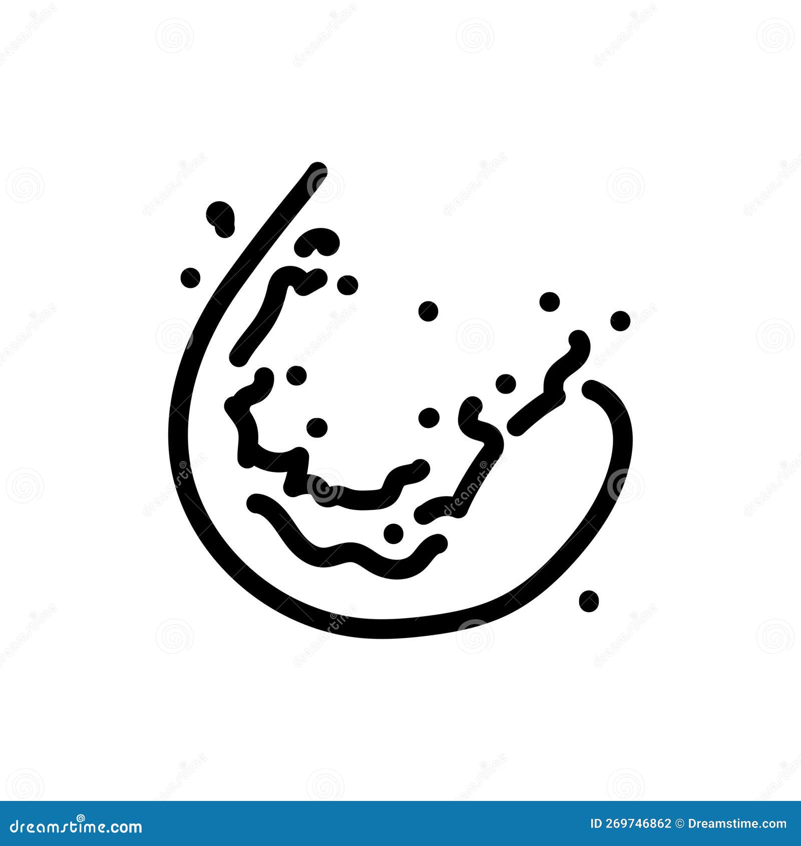 Water Splash Color Line Icon. Liquid Flow Stock Vector - Illustration ...