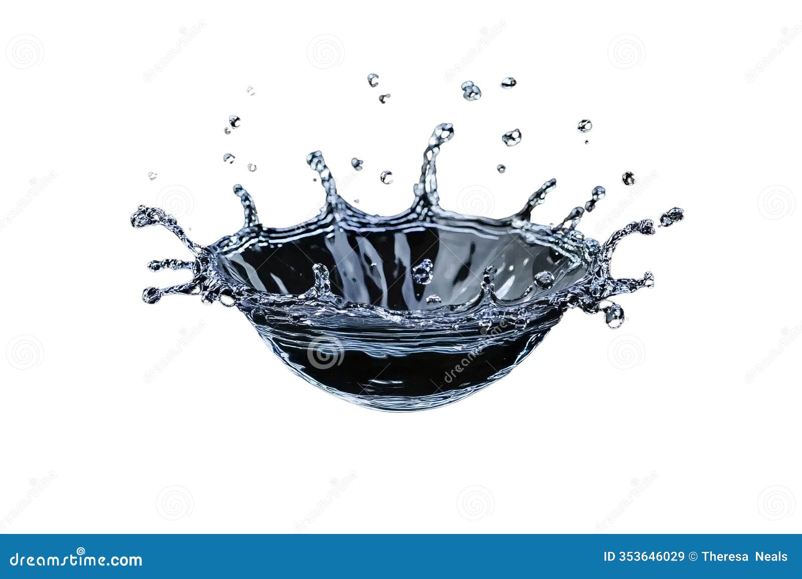 Water Splash Crown - Isolated on White Background Stock Image - Image ...