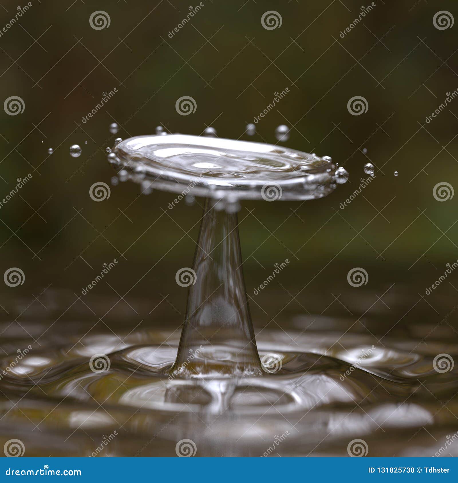 Water Splash Crown on Nature Lake 3d Illustration Stock Illustration ...
