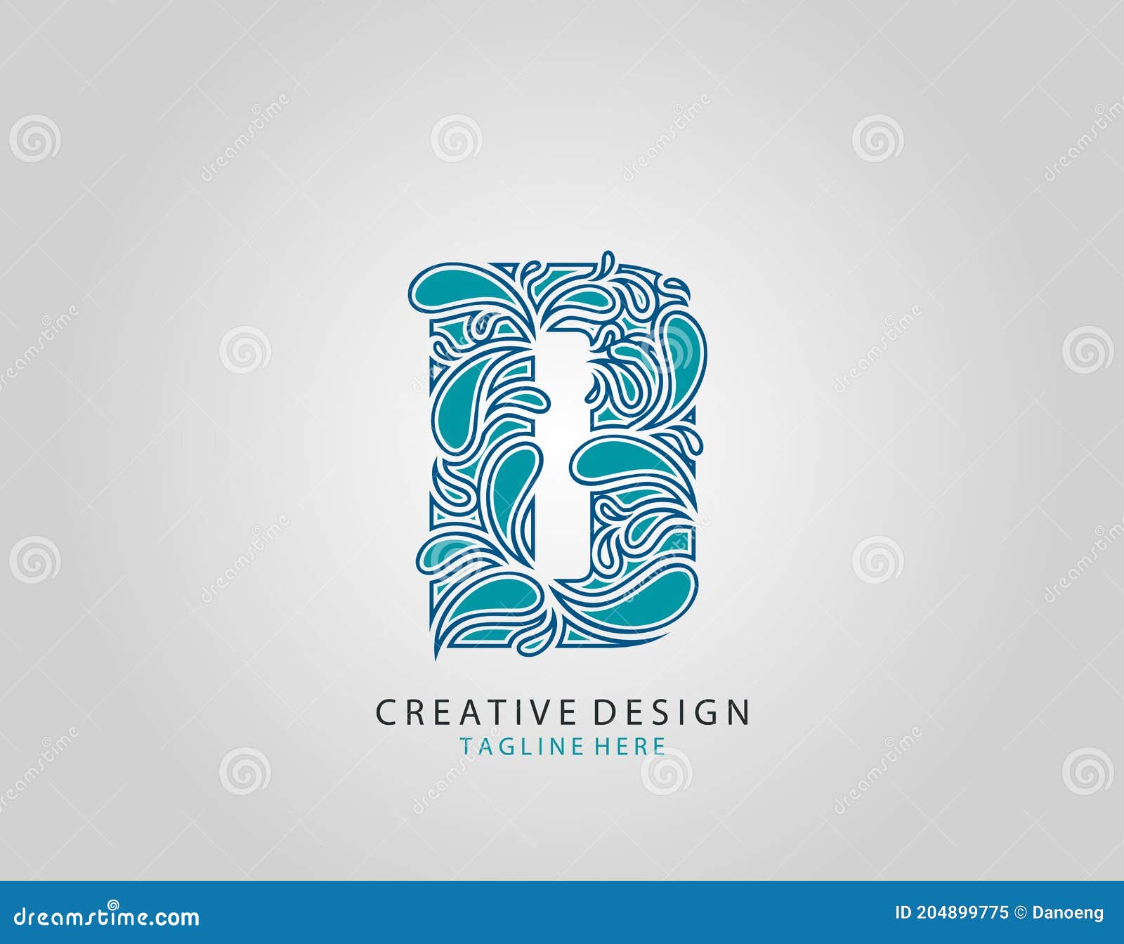 Water Splash D Letter Logo Icon, Water Droplets and Splash Alphabet ...