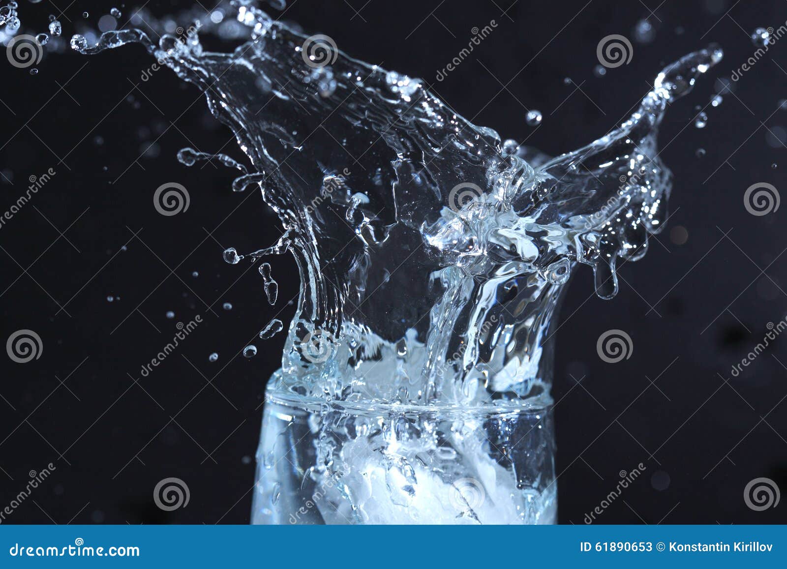 Water Splash on Dark stock image. Image of movement, freshness - 61890653