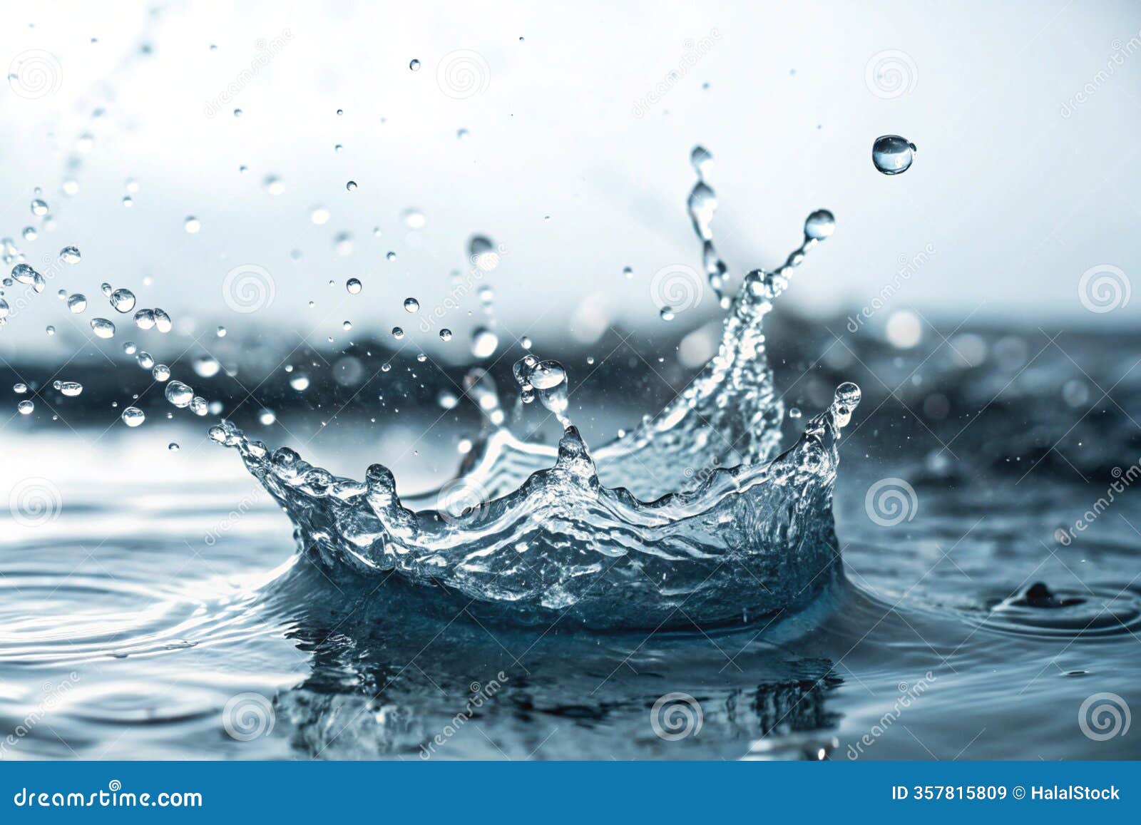 Water Splash Digital Composite Stock Illustration - Illustration of ...