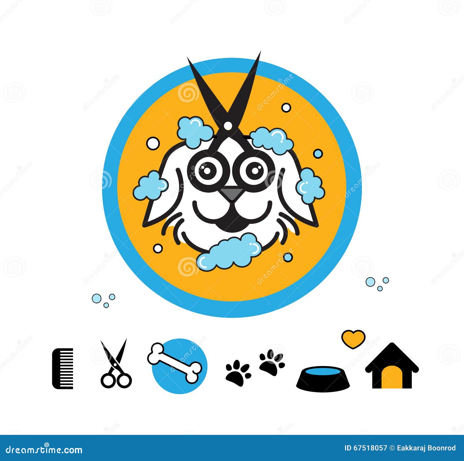 Water splash dog icon logo stock vector. Illustration of water - 67518057