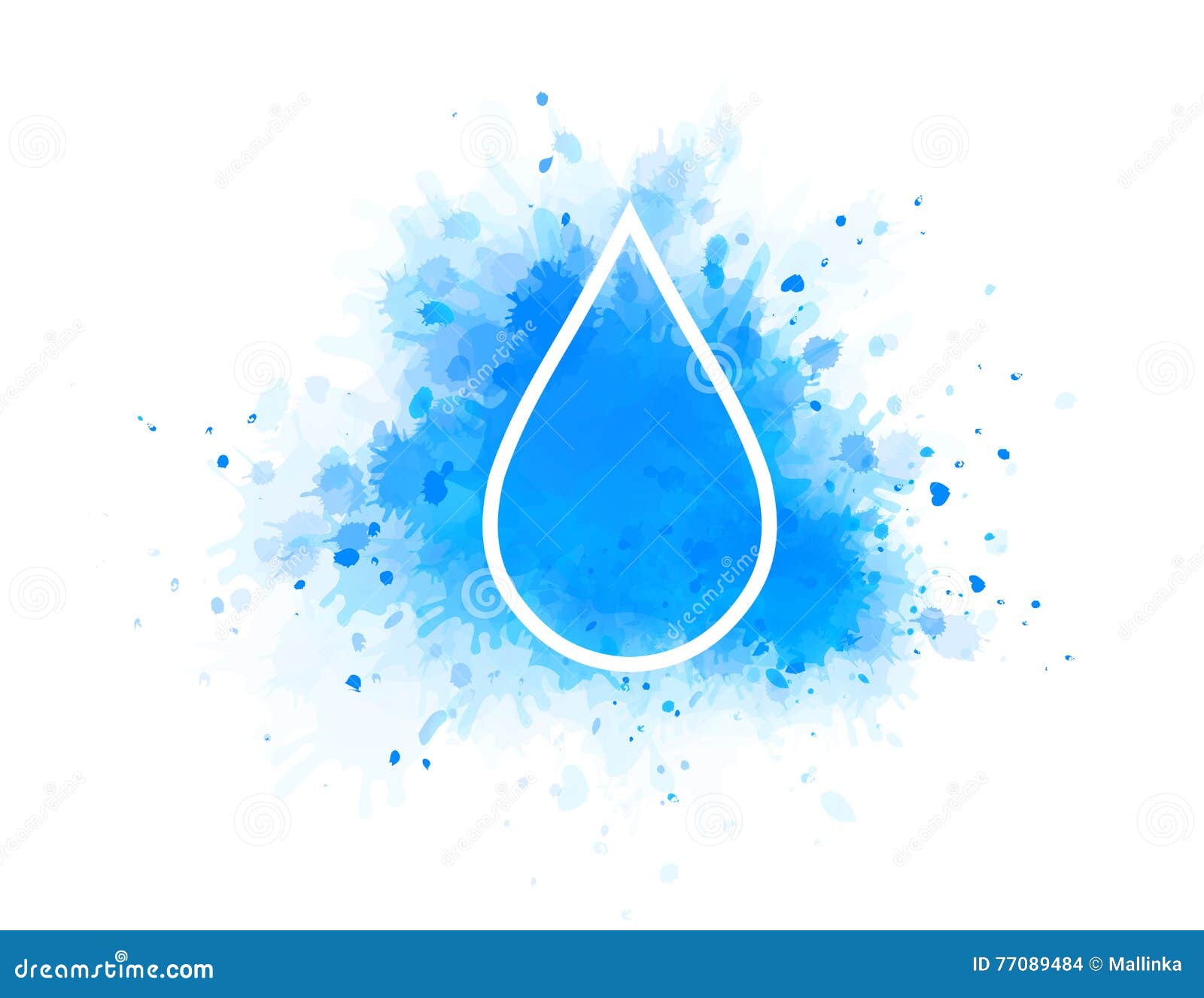 Water splash and drop stock vector. Illustration of color - 77089484
