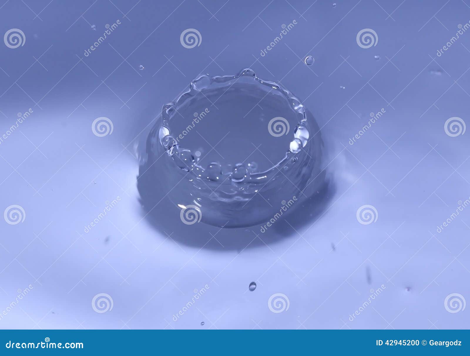 Water Splash with a Drop of Water Stock Photo - Image of reflection ...