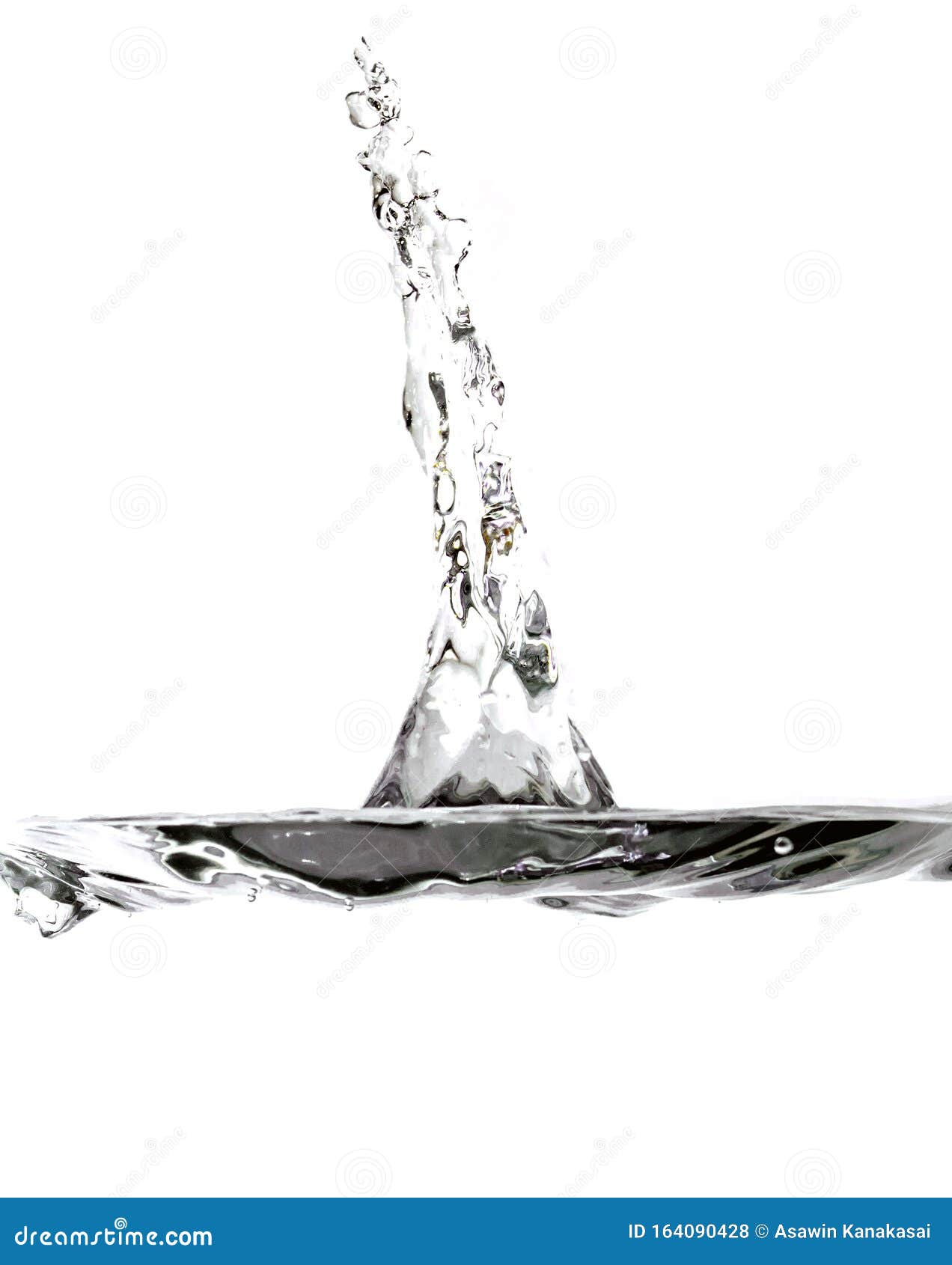Water Splash and Drop on White Background Stock Photo - Image of macro ...