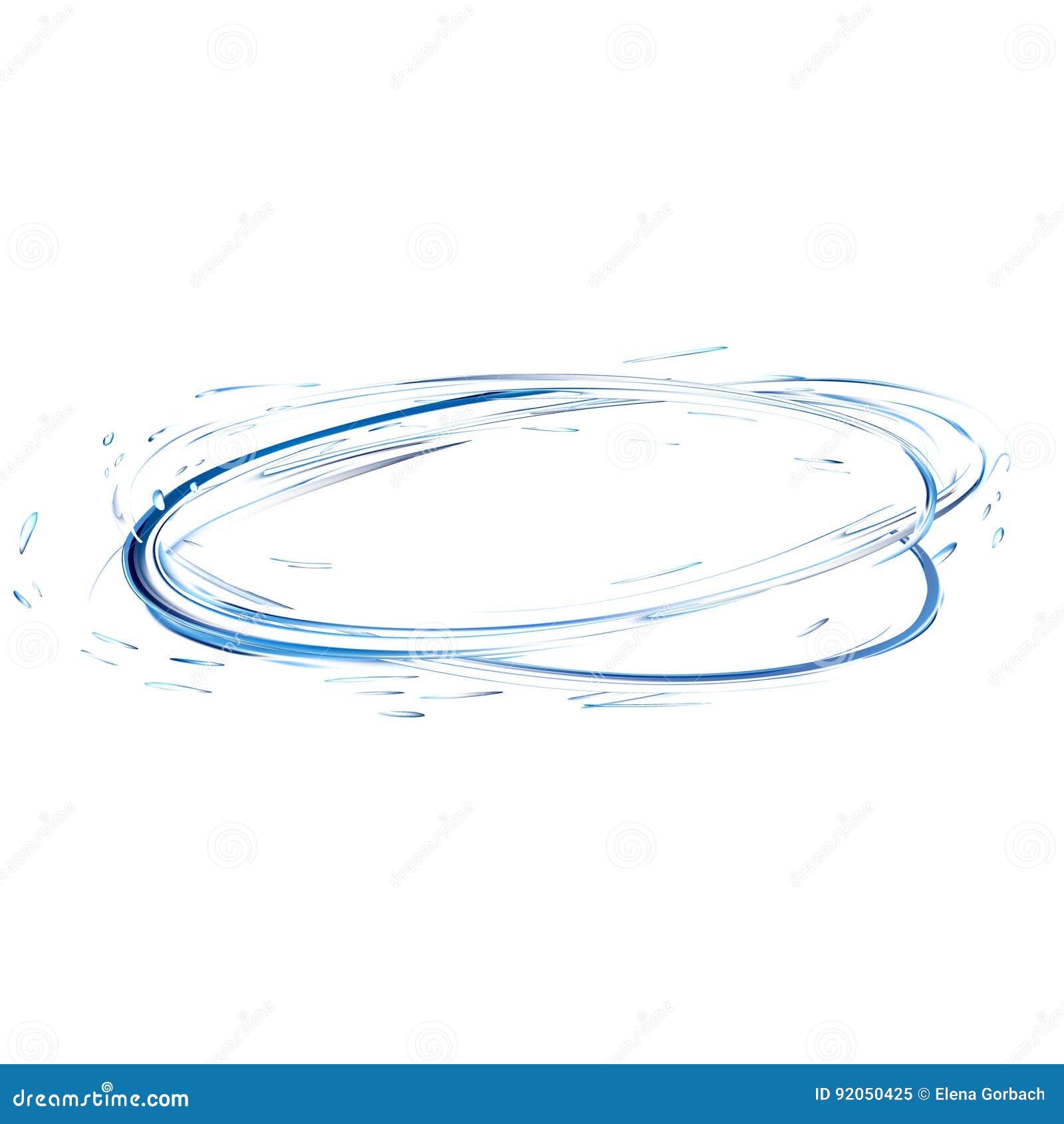 Water Splash with Drops. 3d Illustration Vector Created with Gradient ...