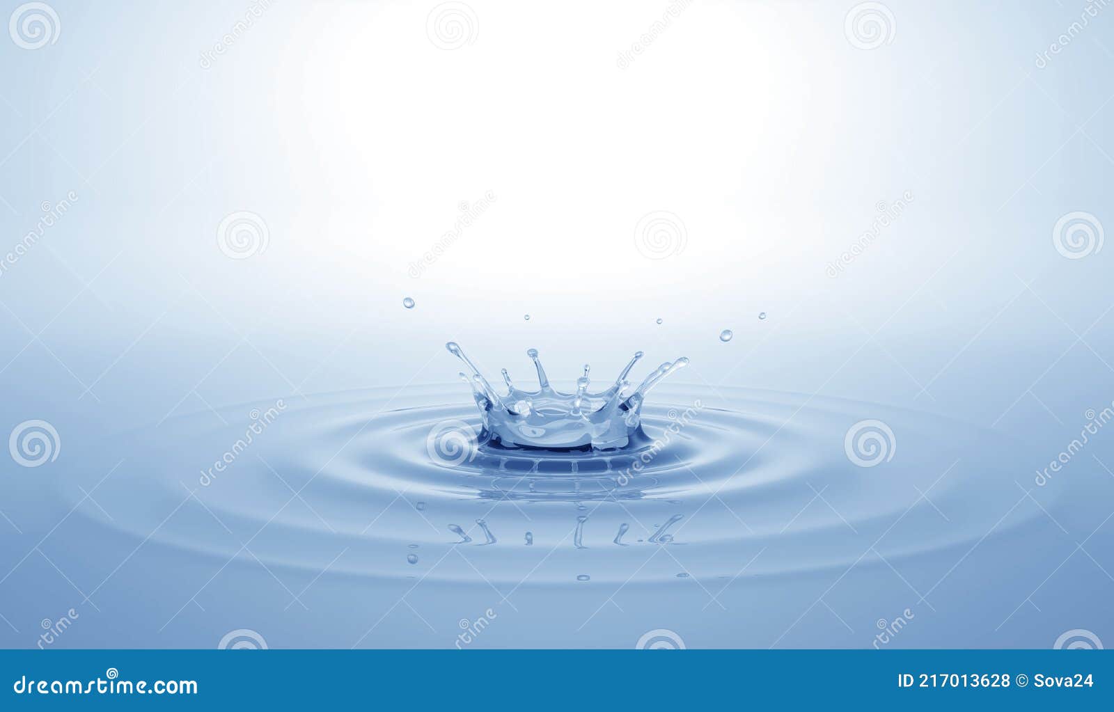 Water splash with drops stock illustration. Illustration of flowing ...
