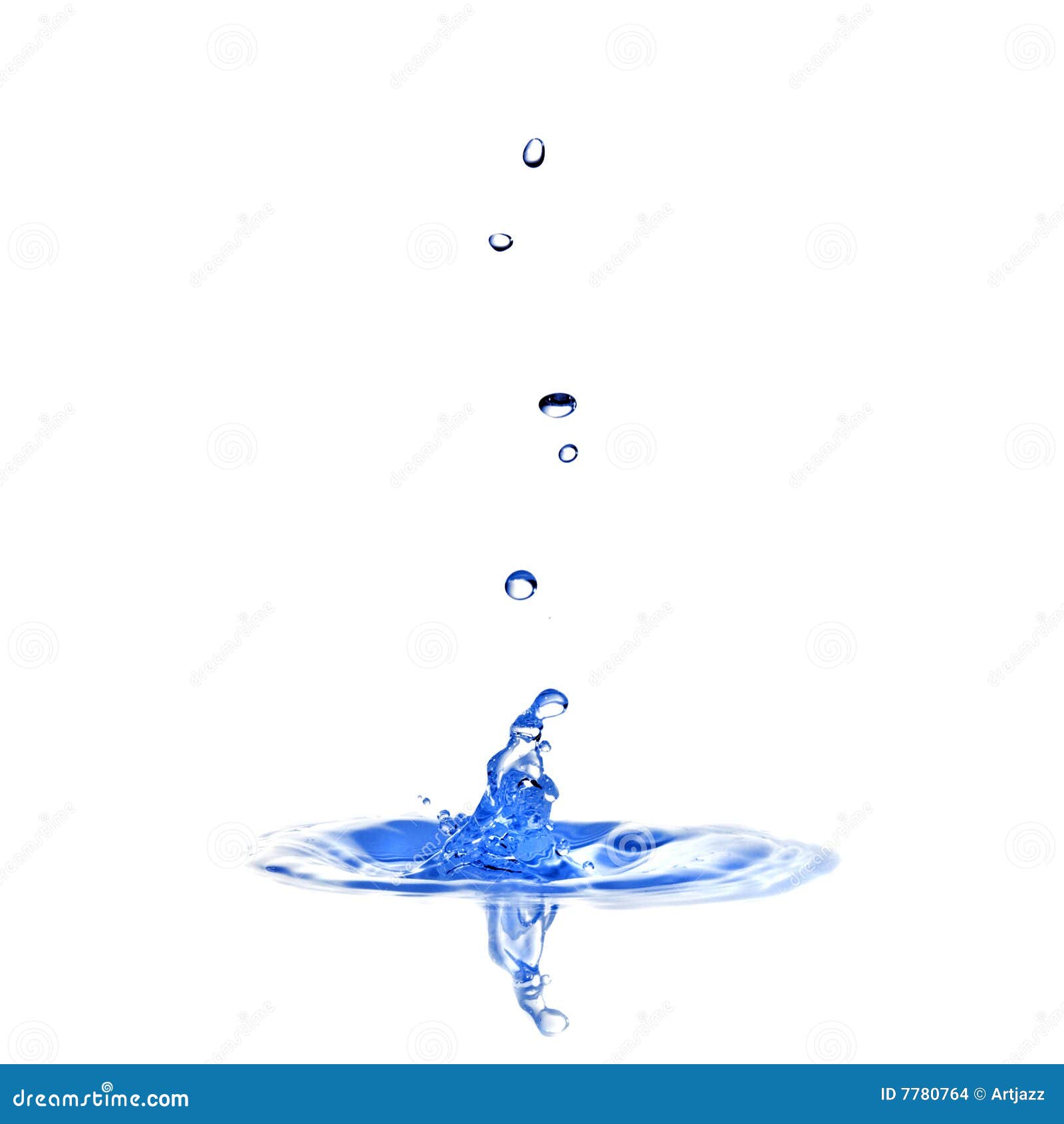Water Splash with Drops Isolated on White Stock Photo - Image of crown ...