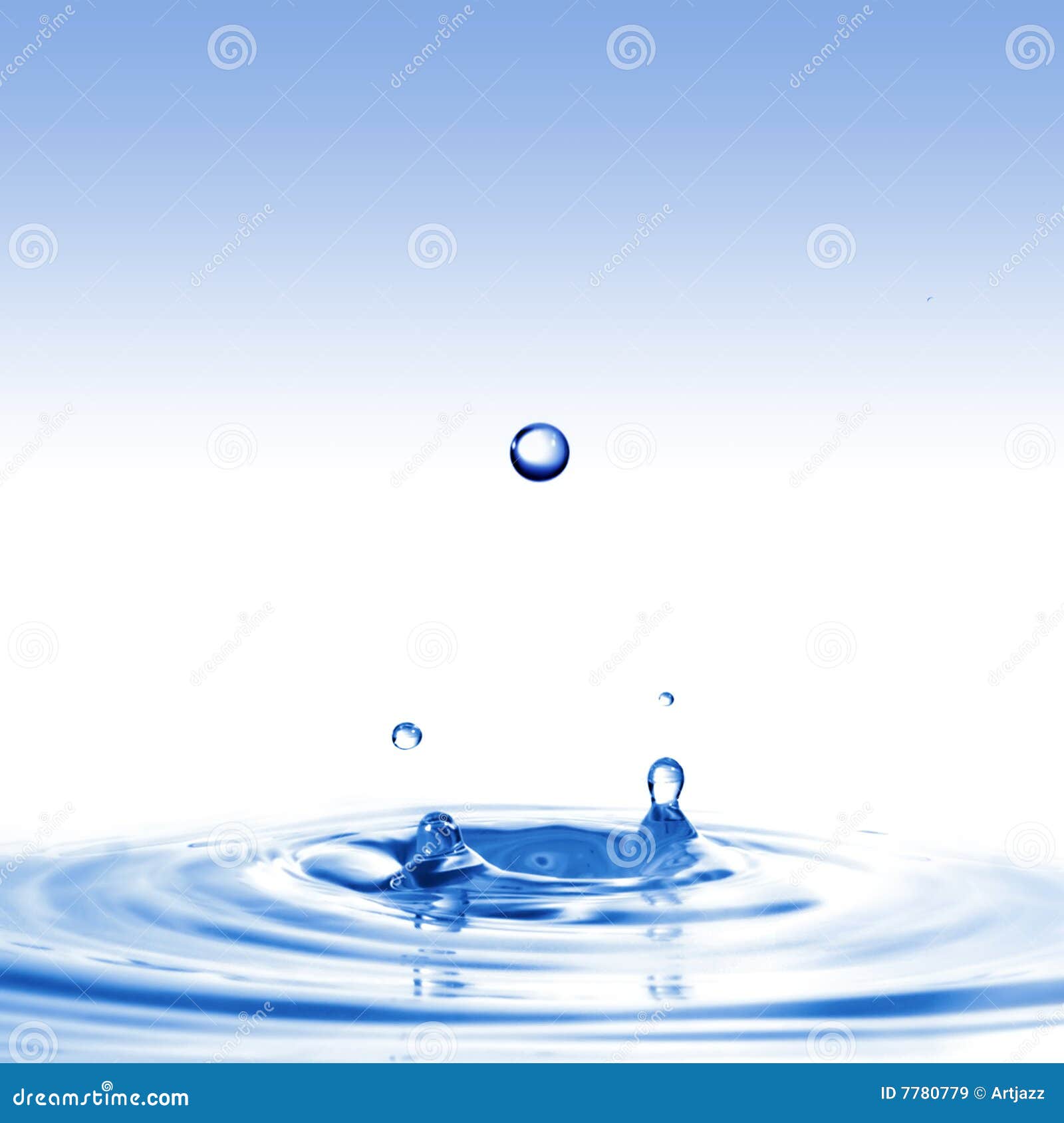 Water Splash with Drops Isolated on White Stock Image - Image of calm ...