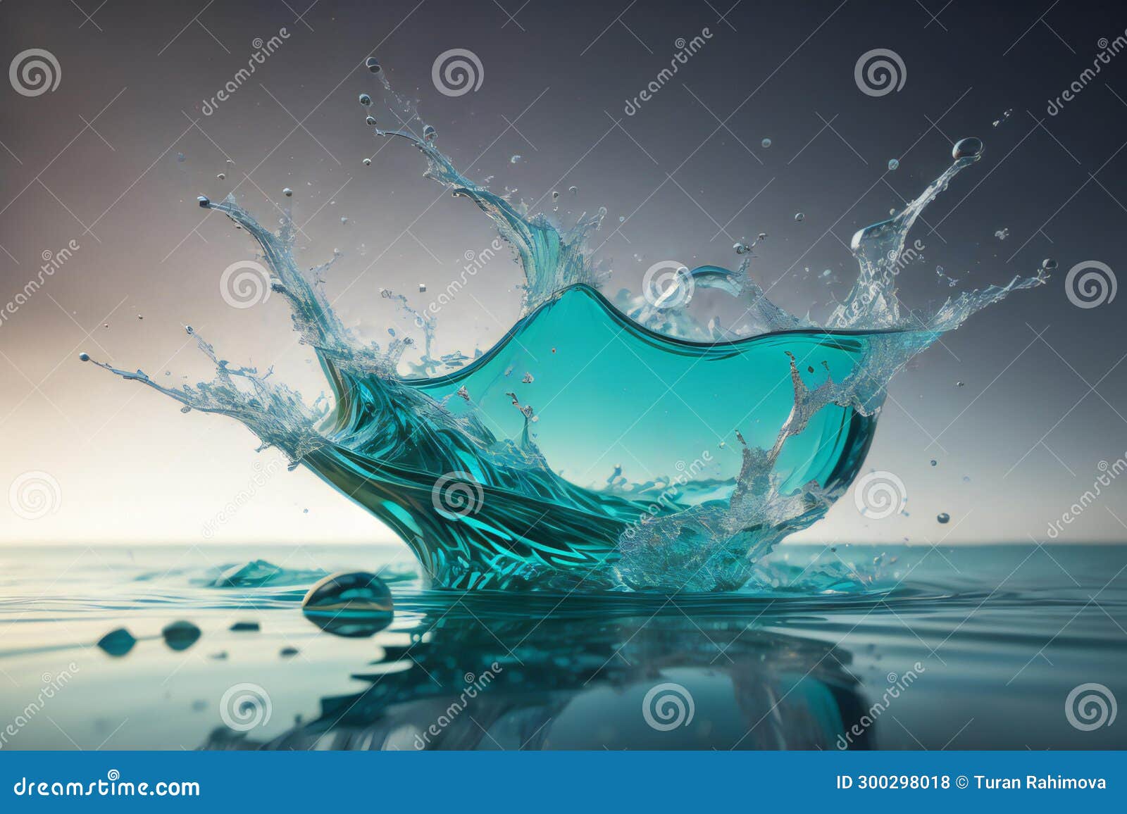 Water Splash. Splash Effect after Collision a Falling Drops with Water ...