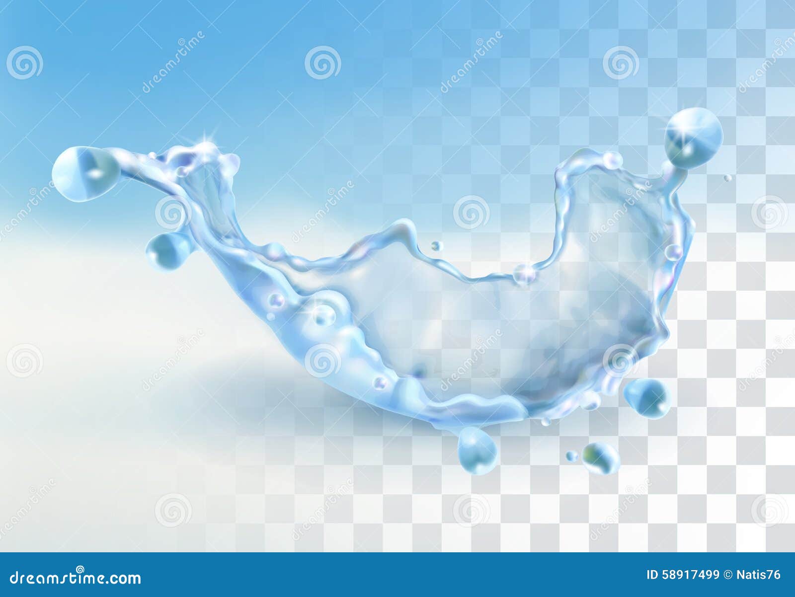 Water splash element stock vector. Illustration of abstract - 58917499